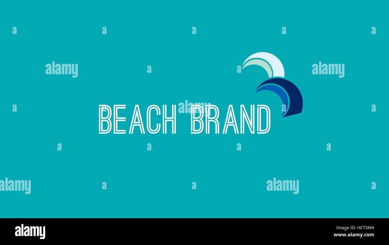 Beach vector logo design Stock Vector Image & Art - Alamy