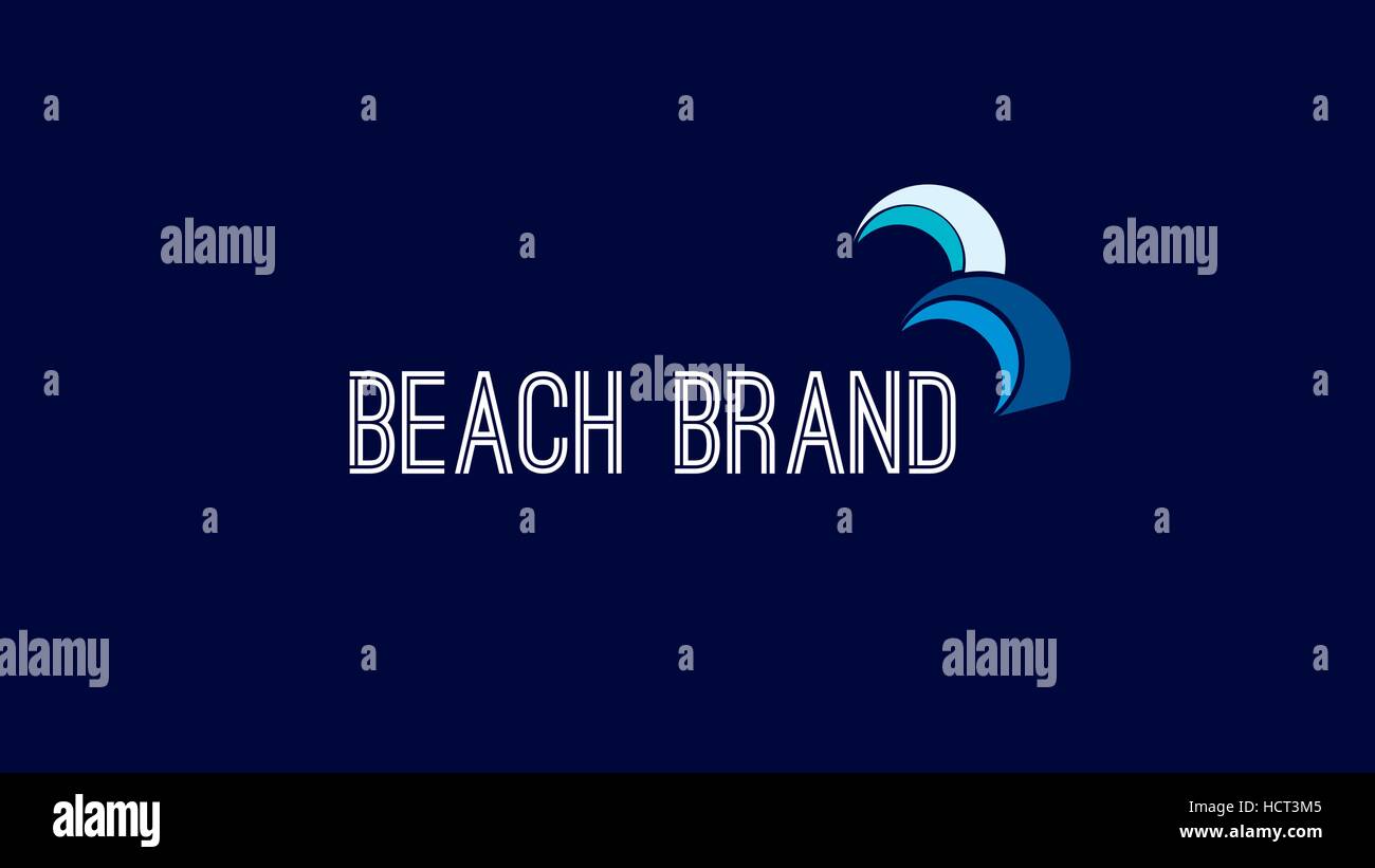 Beach vector logo design Stock Vector Image & Art - Alamy