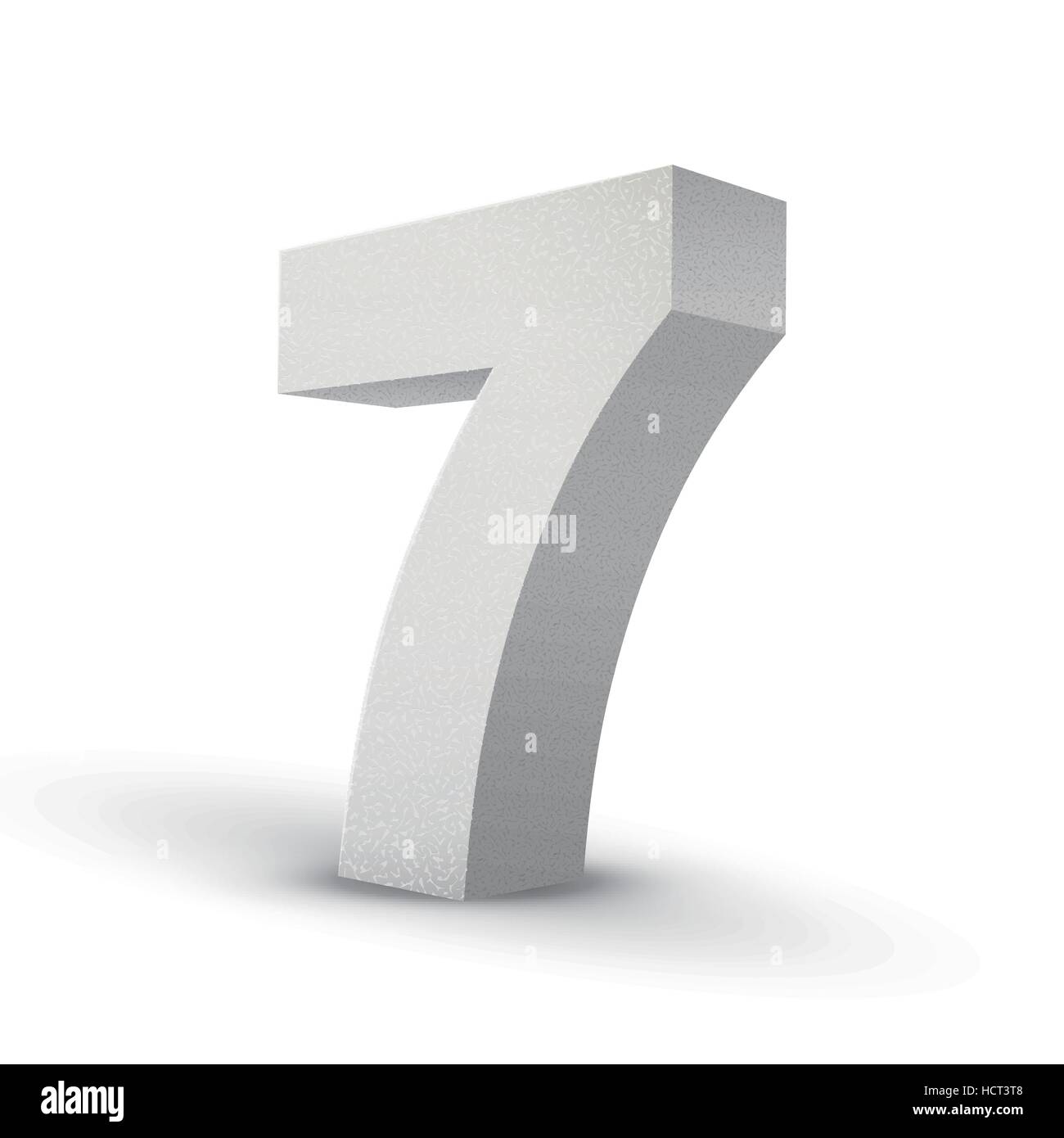 white texture number seven isolated over white background Stock Vector ...