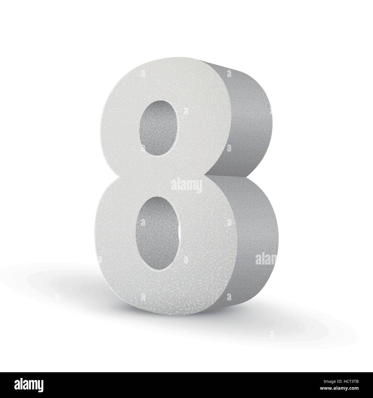 white texture number eight isolated over white background Stock Vector ...