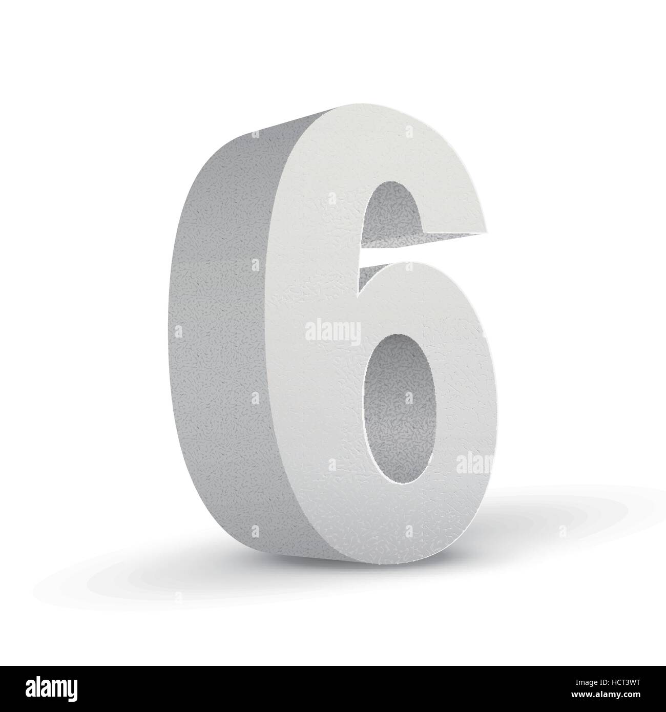 white texture number six isolated over white background Stock Vector ...