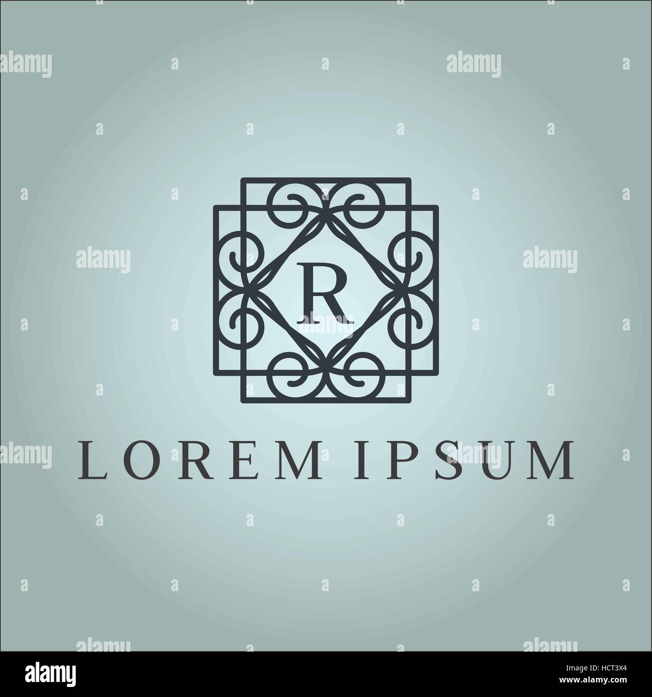 R letter vector logo design template. Luxury monogram for hotel ...