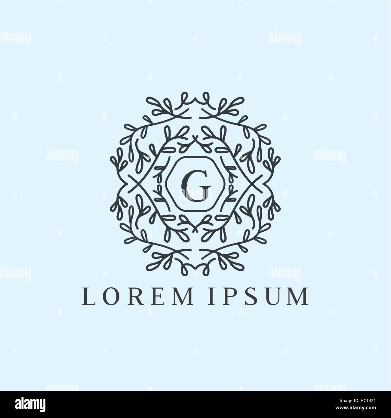 G letter vector logo design template. Luxury monogram for hotel ...