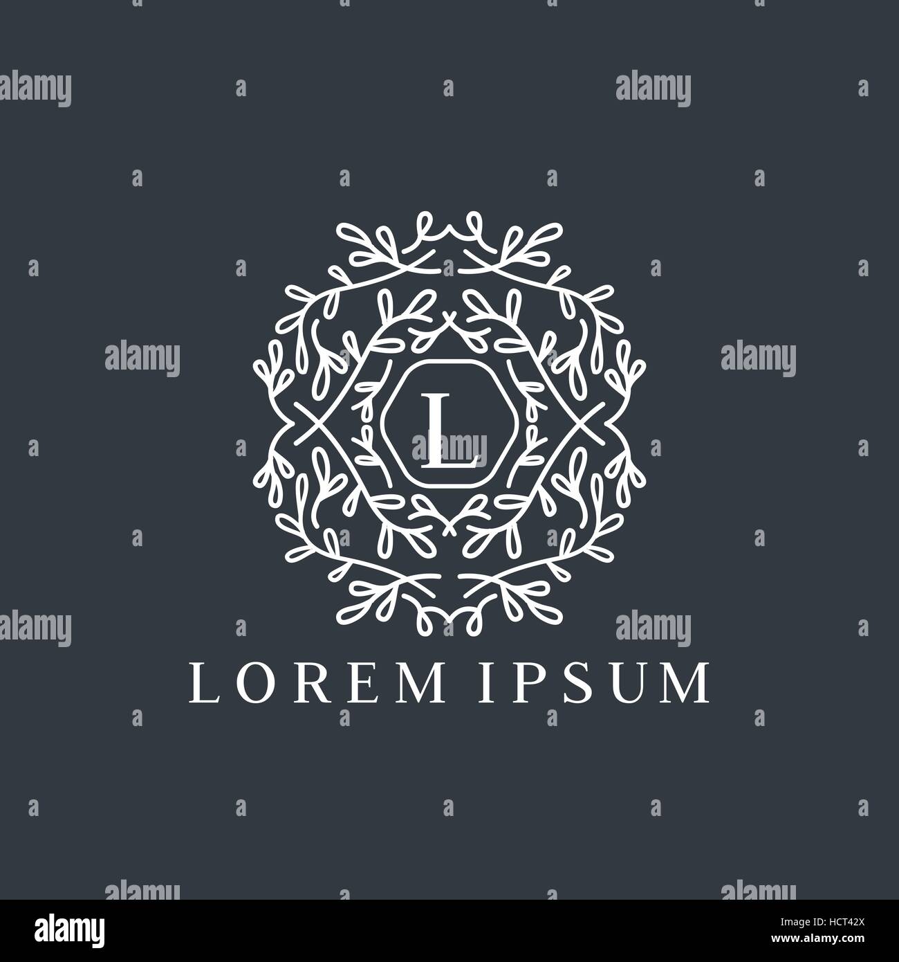 L letter vector logo design template. Luxury monogram for hotel ...