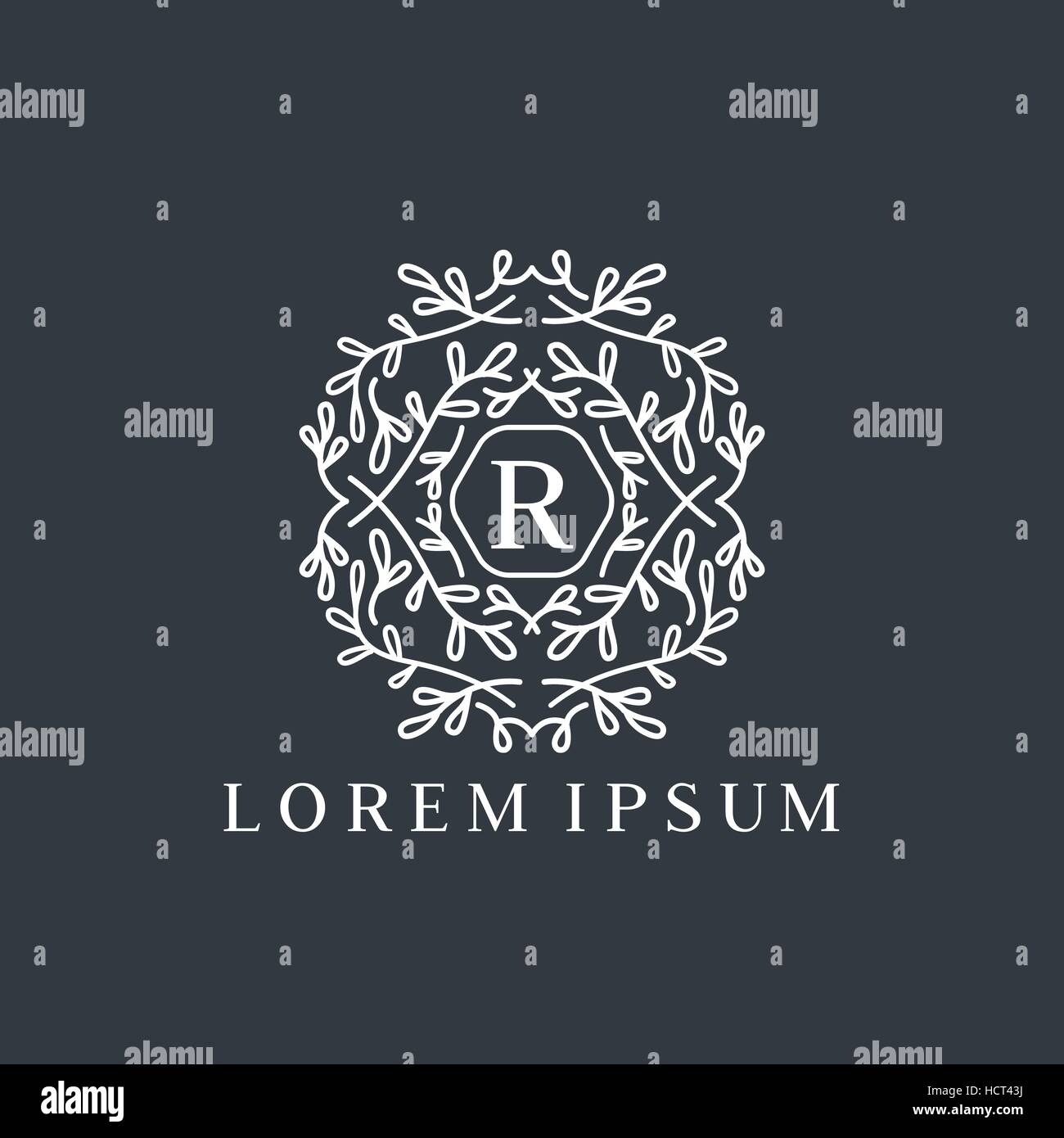 R letter vector logo design template. Luxury monogram for hotel ...