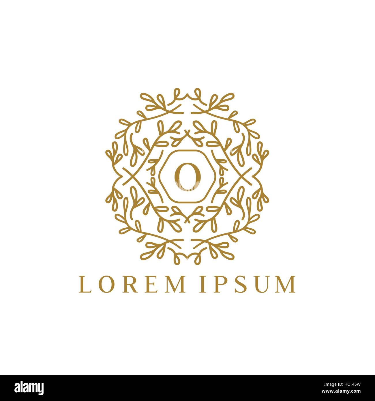O letter vector logo design template. Luxury monogram for hotel ...