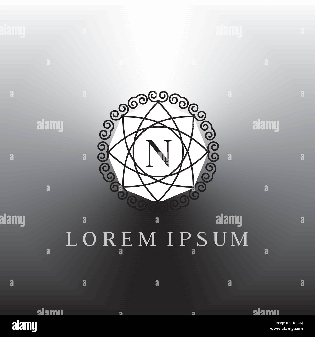 N letter business vector logo design. Initial letter brand identity ...