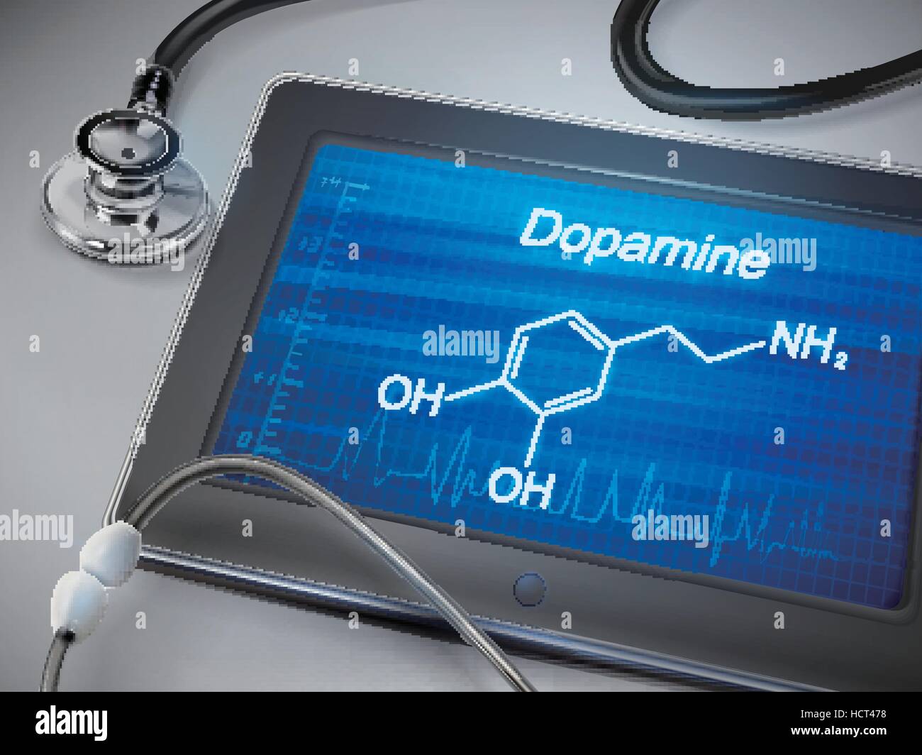 dopamine word display on tablet over table Stock Vector Image & Art - Alamy