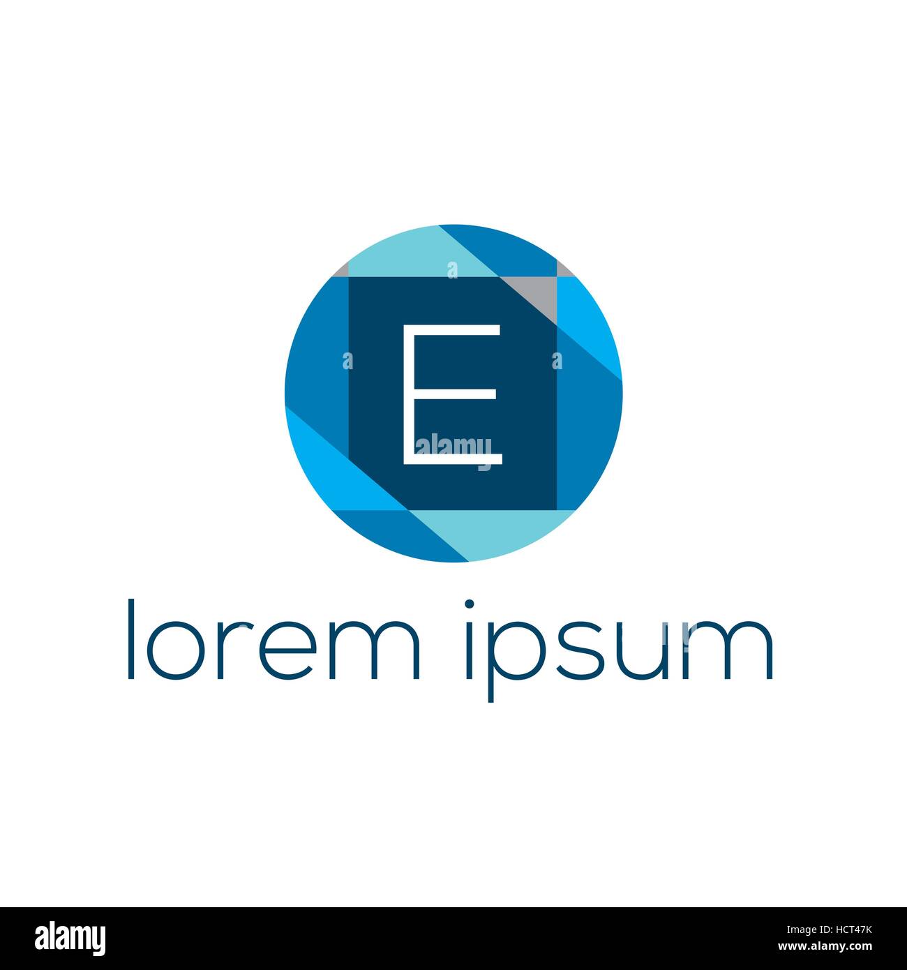 E letter business vector logo design. Initial letter brand identity ...