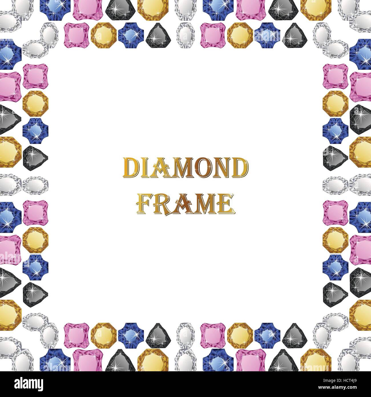 Frame isolated square jewels hi-res stock photography and images - Alamy