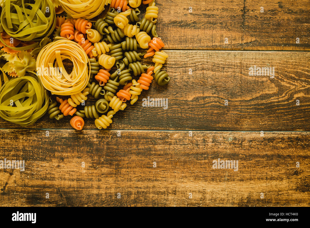 Different types of colored pasta with various shapes Stock Photo - Alamy
