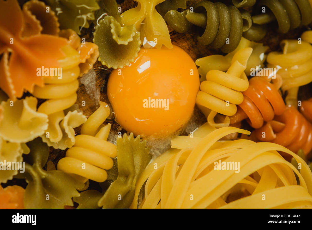 different types of colored pasta with various shapes Stock Photo - Alamy