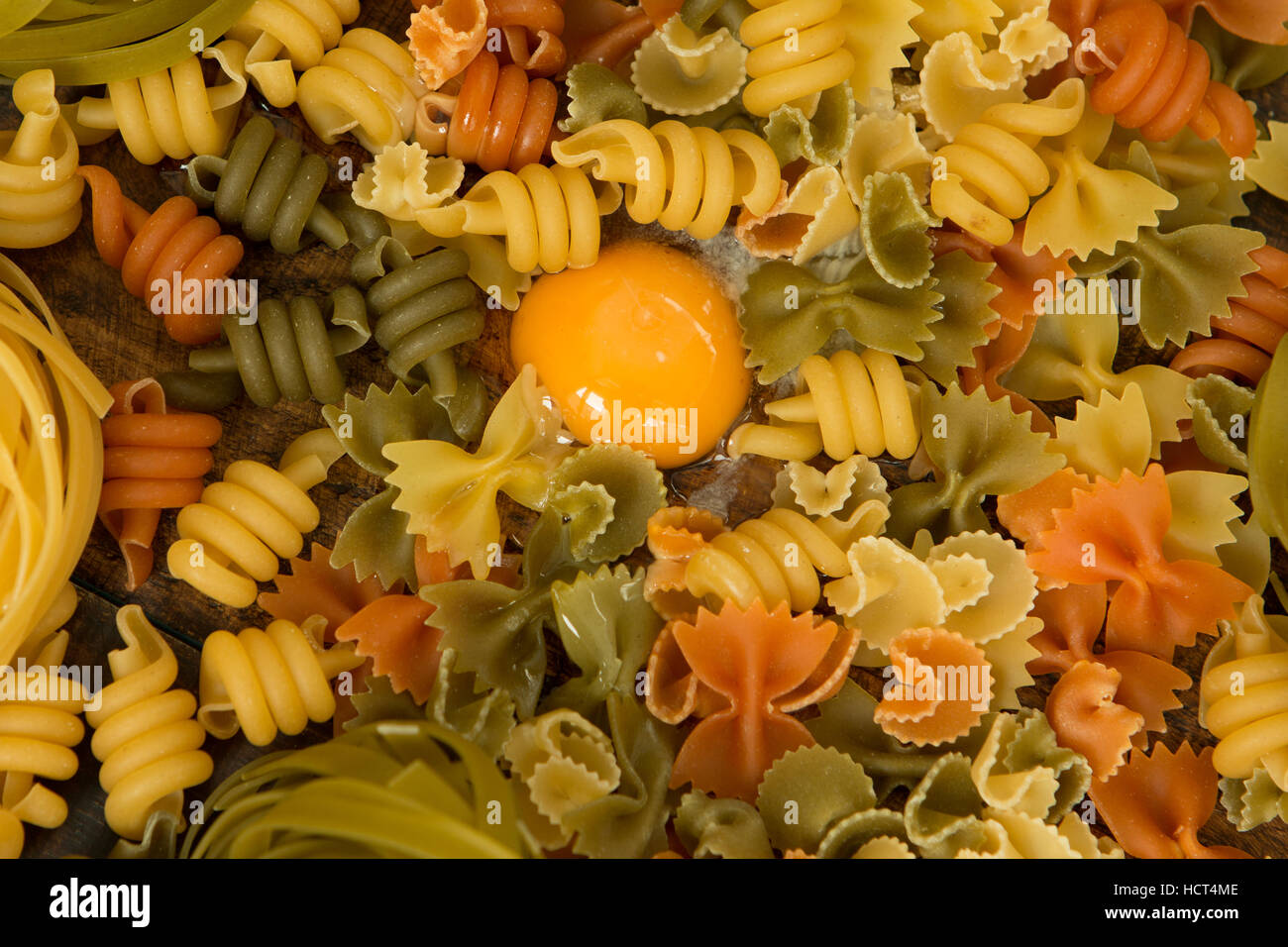 different types of colored pasta with various shapes Stock Photo - Alamy