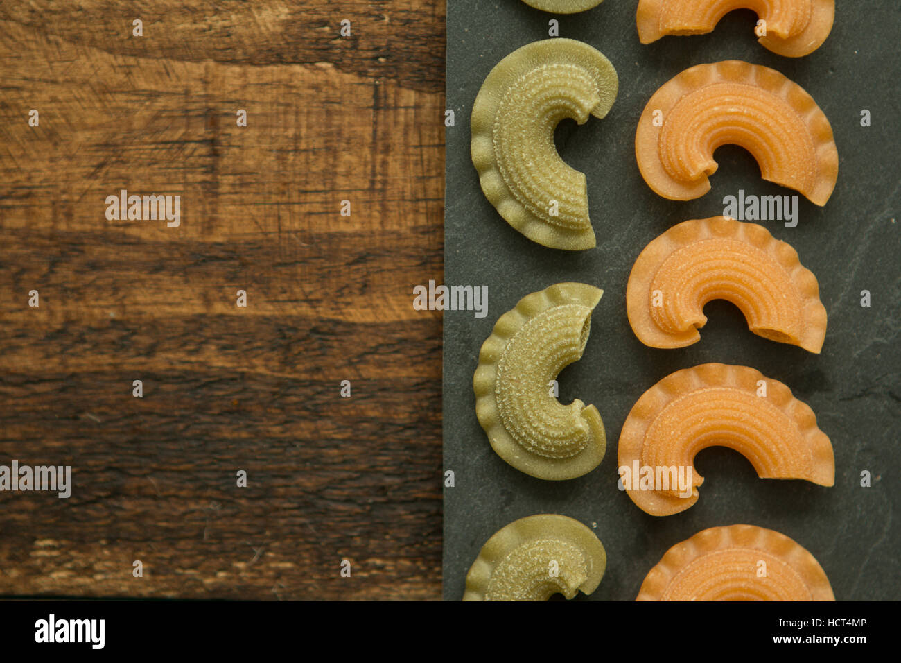 Different types of colored pasta with various shapes Stock Photo - Alamy