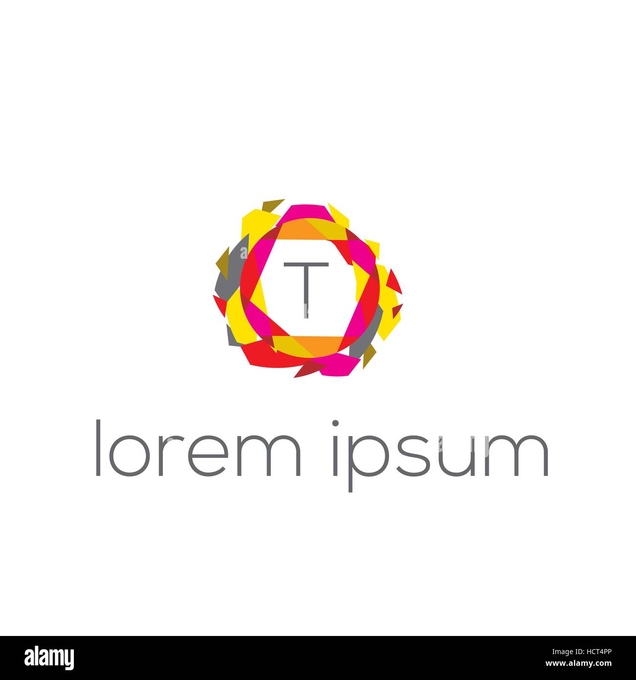 T letter business vector logo design. Initial letter brand identity ...