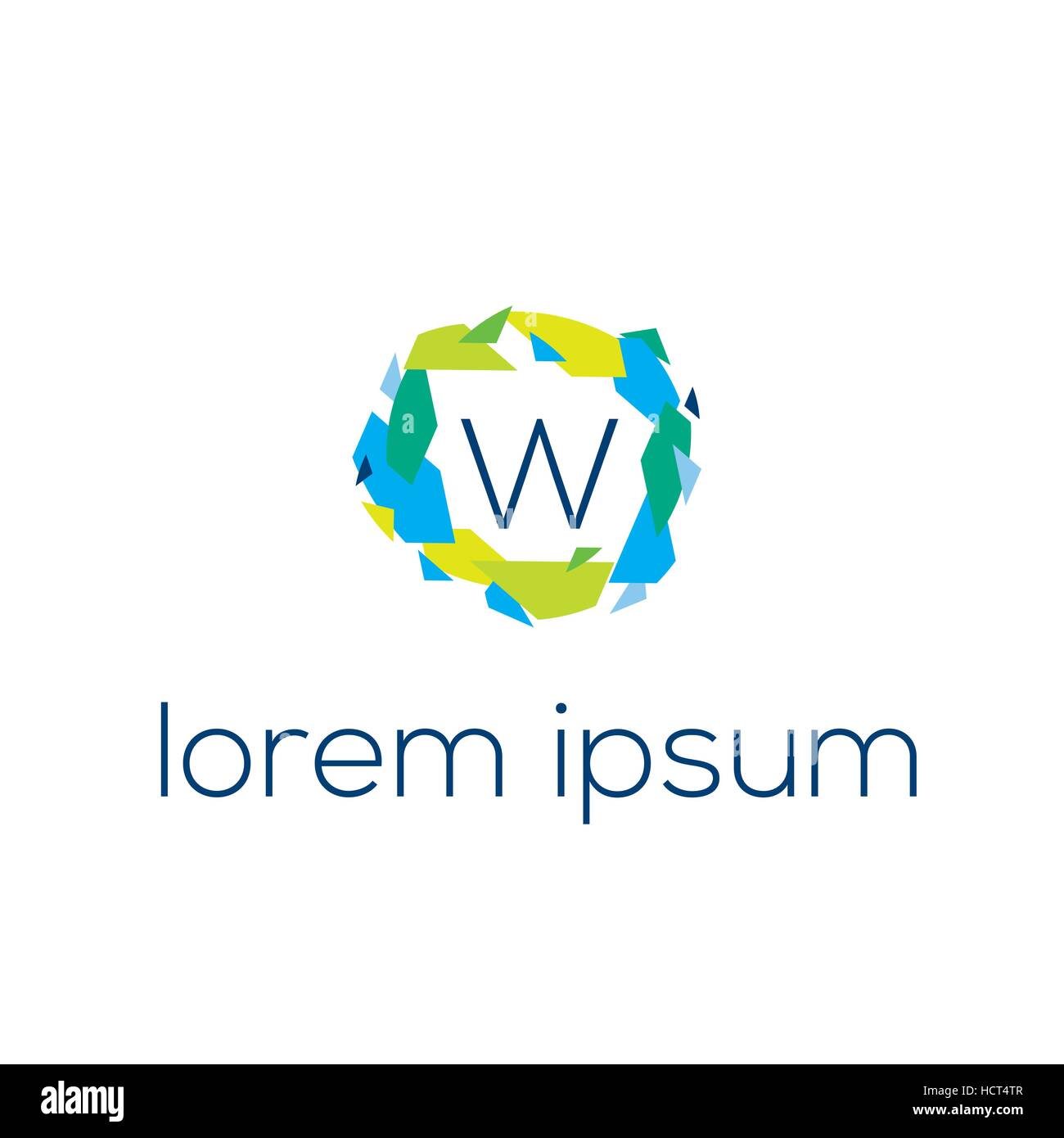 W letter business vector logo design. Initial letter brand identity ...