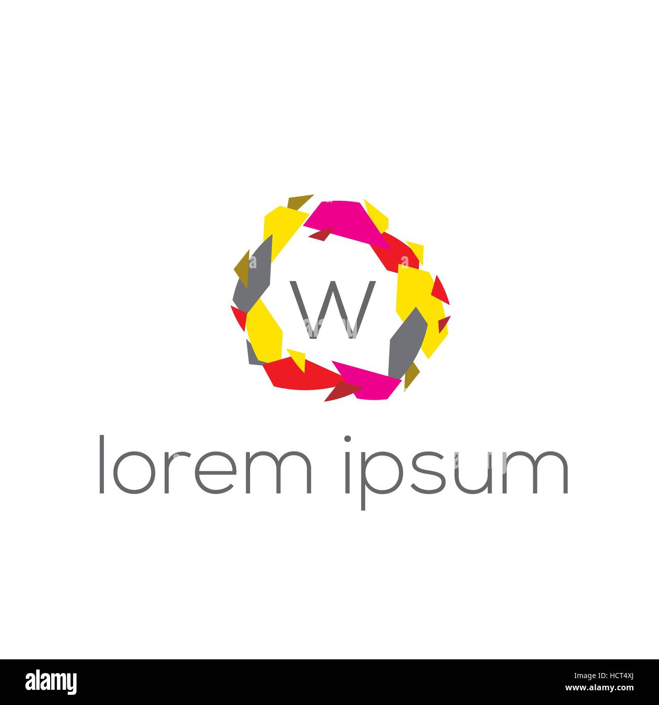 W letter business vector logo design. Initial letter brand identity ...