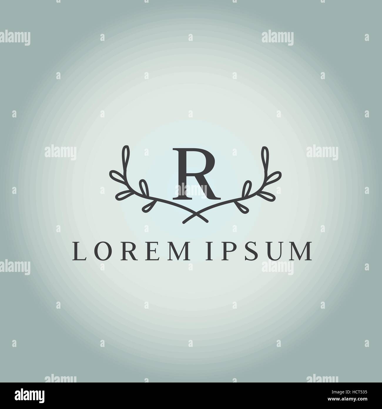R letter vector logo design template. Luxury monogram for hotel ...