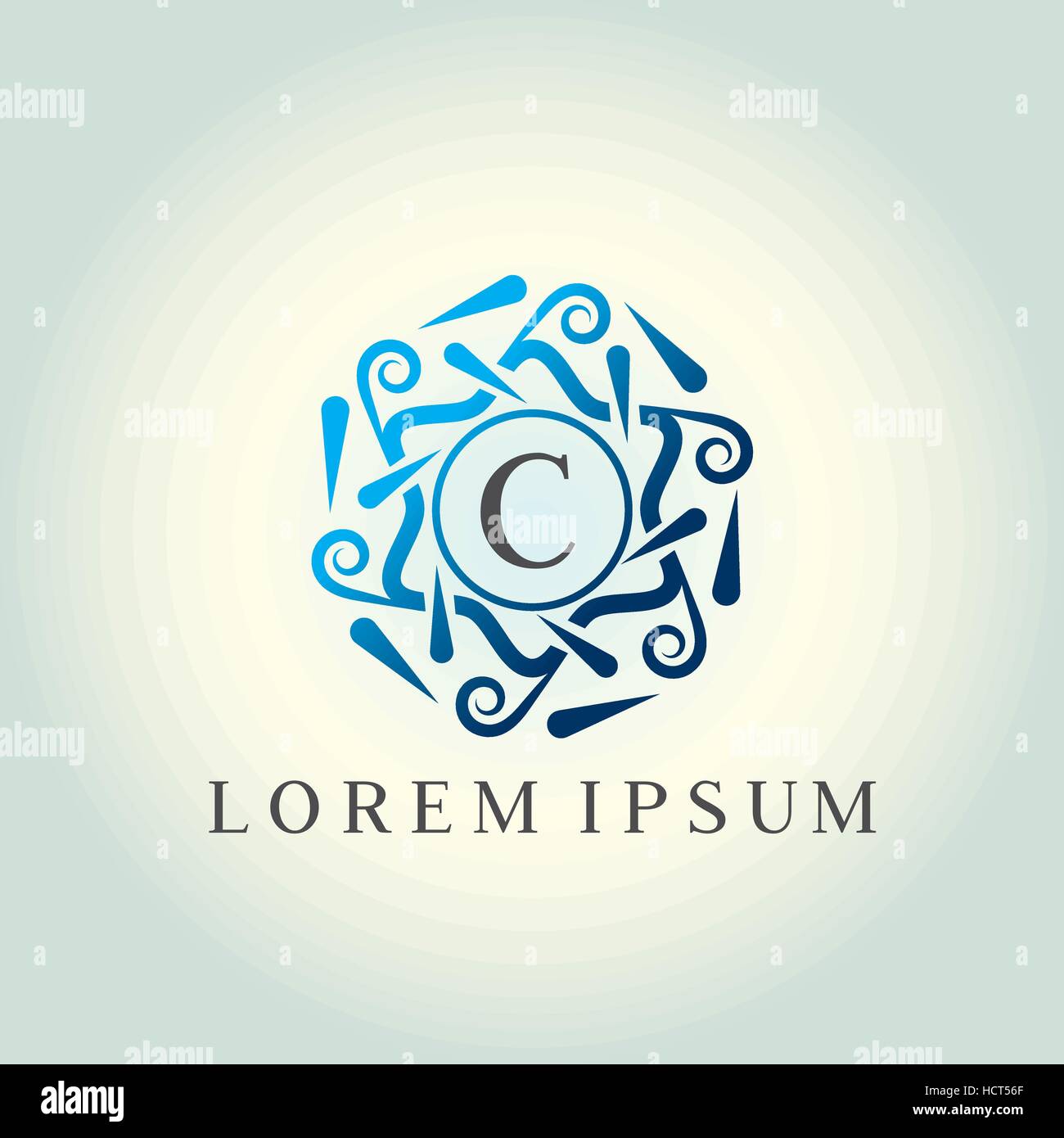 C letter vector logo design template. Luxury monogram for hotel ...