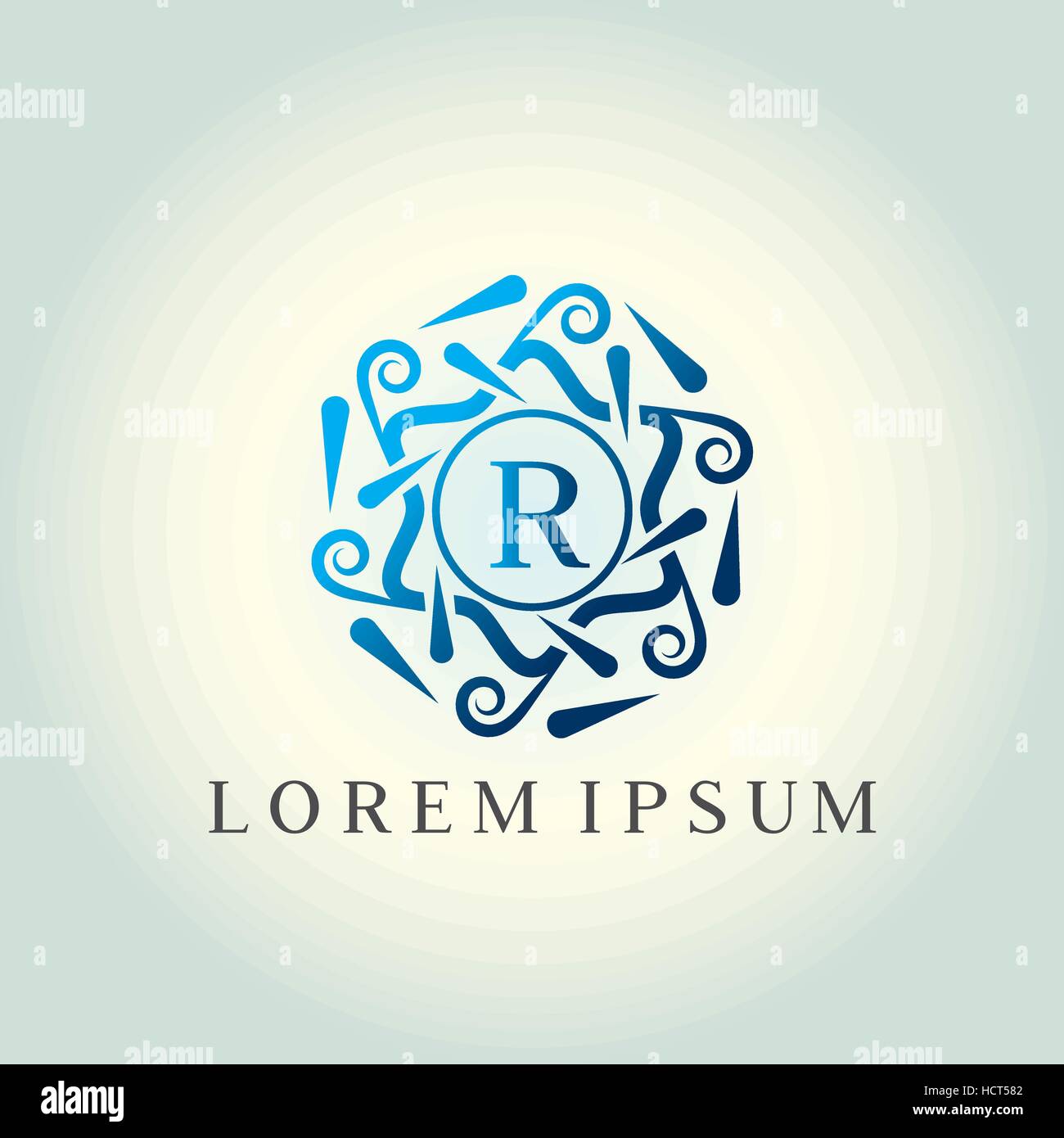 R letter vector logo design template. Luxury monogram for hotel ...