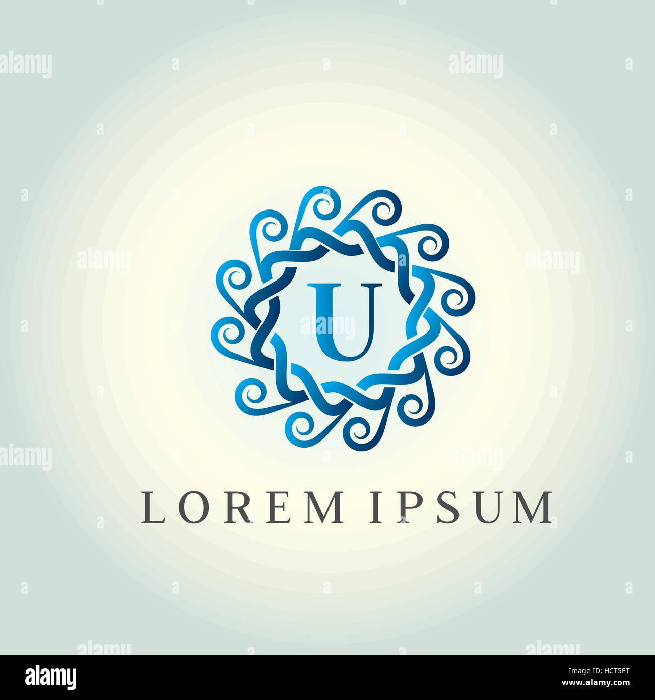 U letter vector logo design template. Luxury monogram for hotel ...
