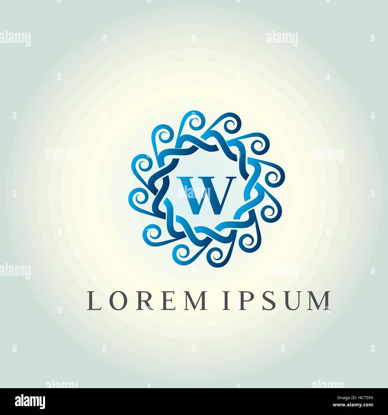 W letter vector logo design template. Luxury monogram for hotel ...