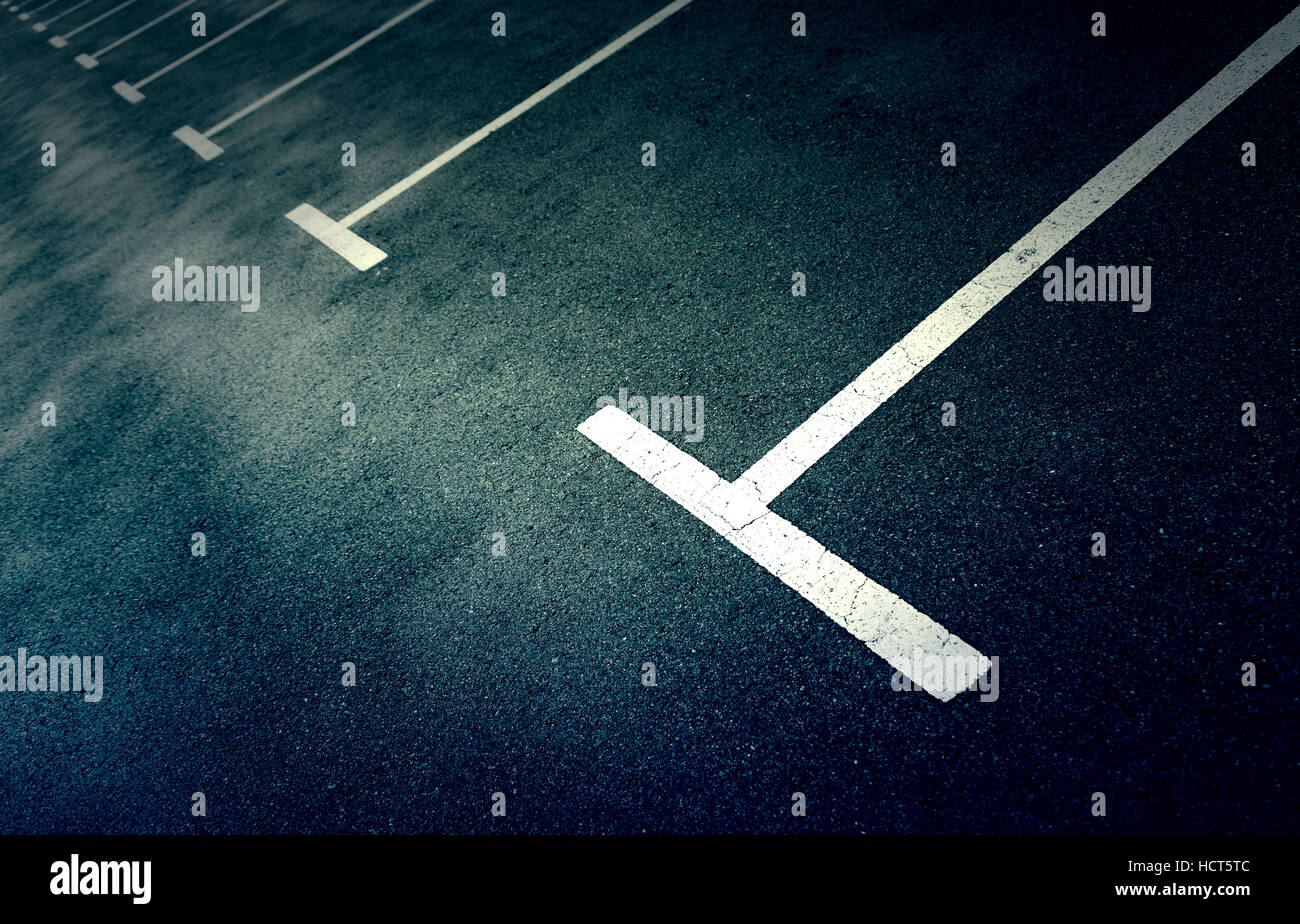 Parking lines, detail of an urban park, city Stock Photo - Alamy