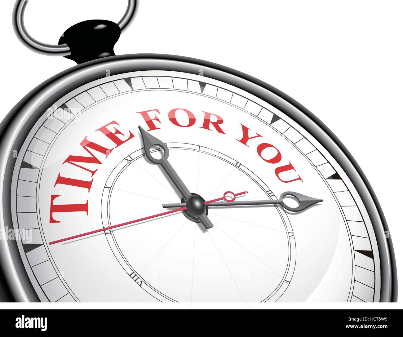 time for you concept clock isolated on white background Stock Vector ...