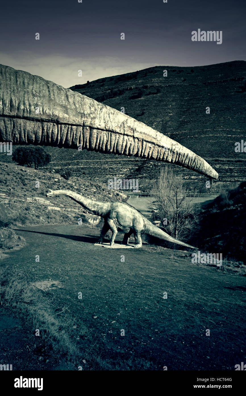 Rare dinosaur, detail of ancient extinct animals, carnivores Stock ...