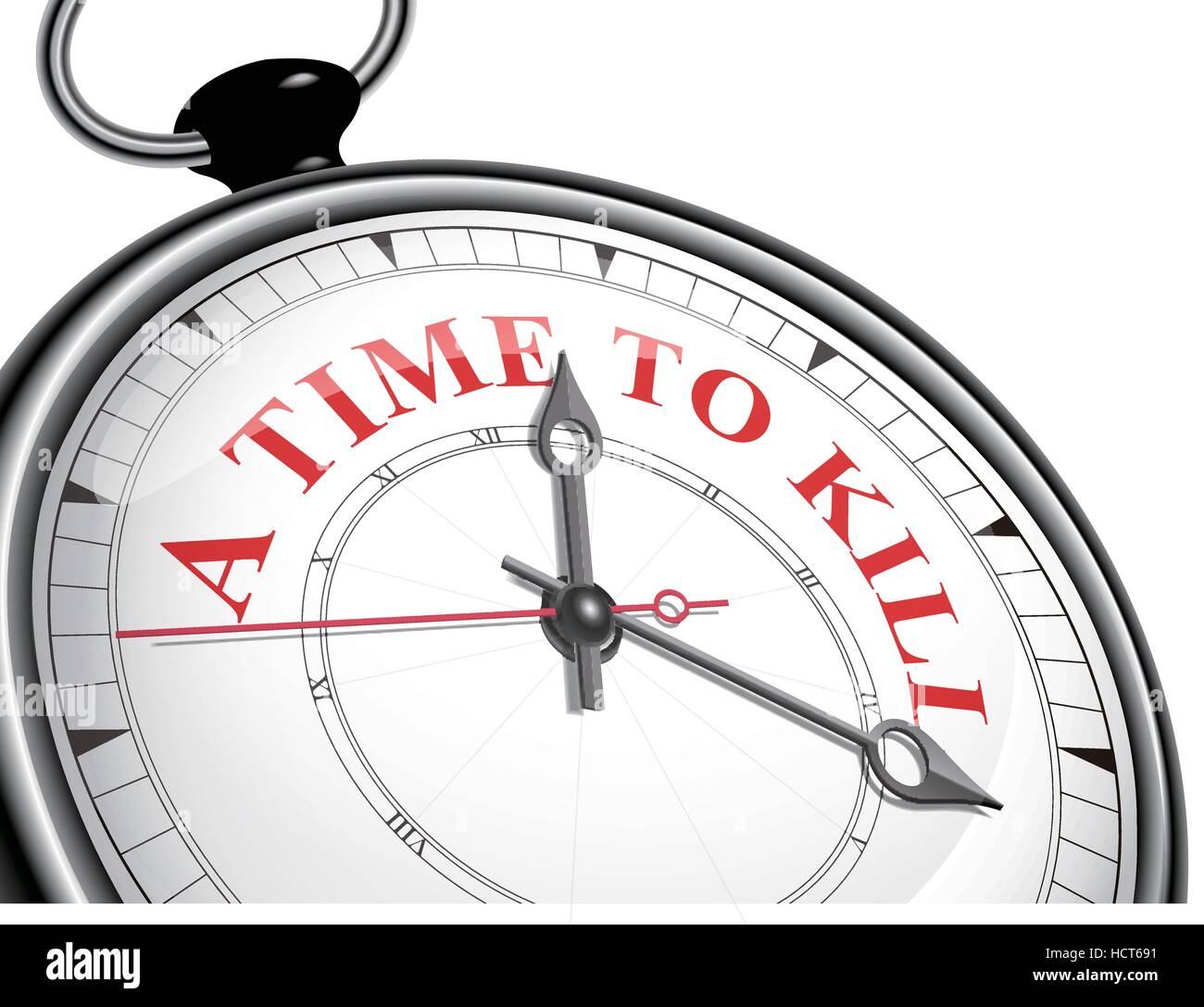 a time to kill concept clock isolated on white background Stock Vector ...