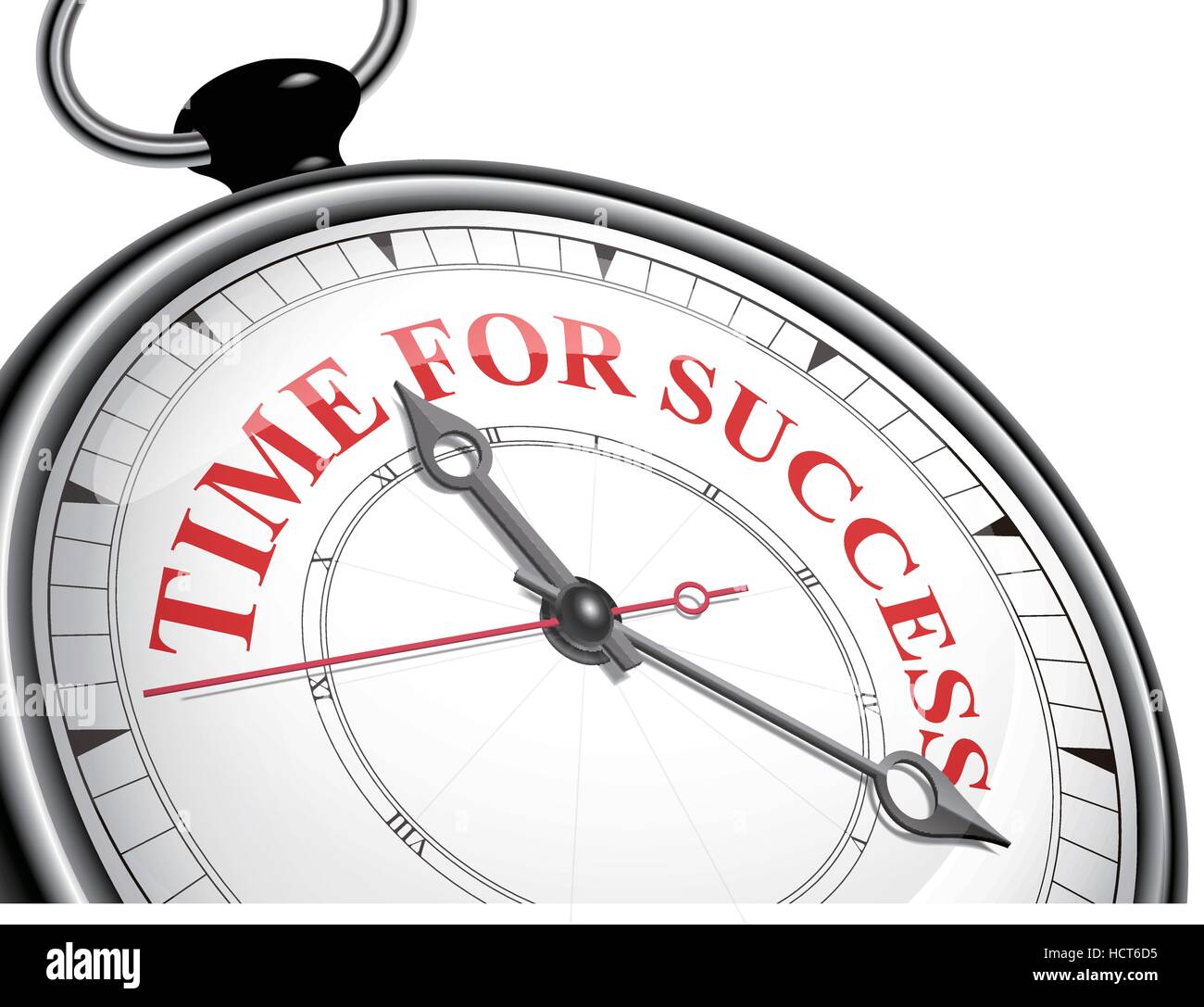 time for success concept clock isolated on white background Stock ...