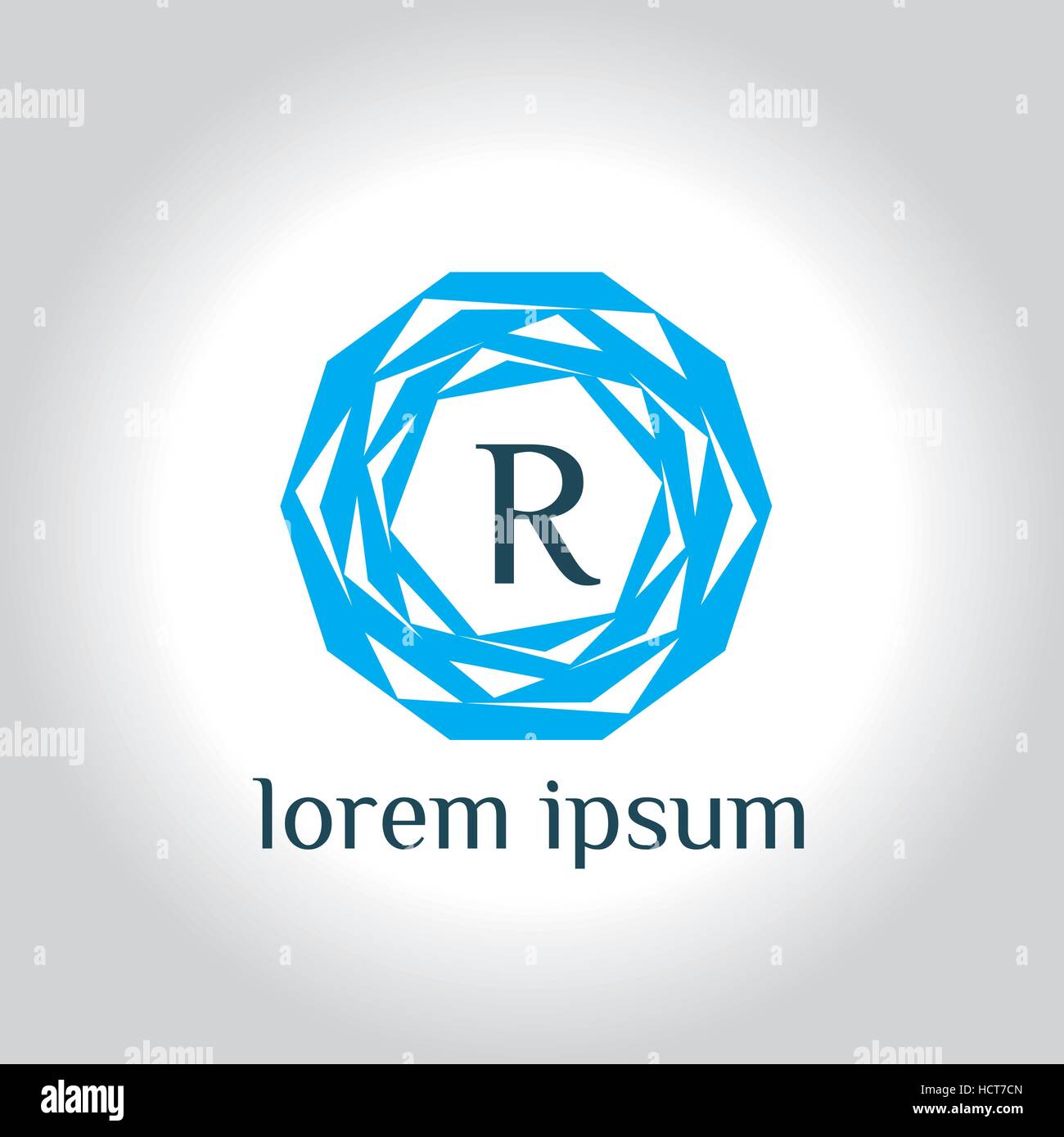 R letter business vector logo design. Initial letter brand identity ...