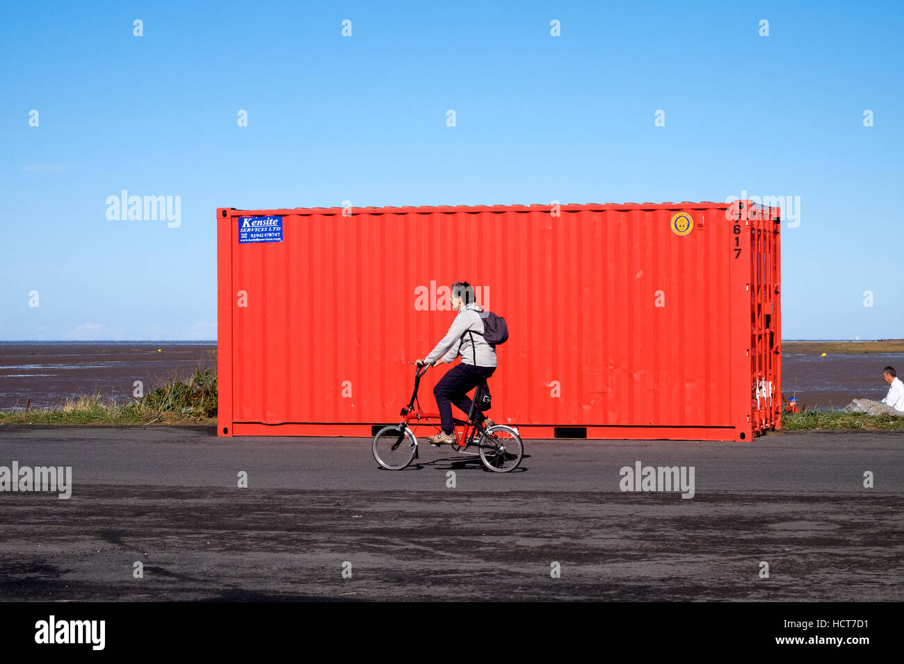 Bright Orange Shipping Container Stock Photo - Alamy