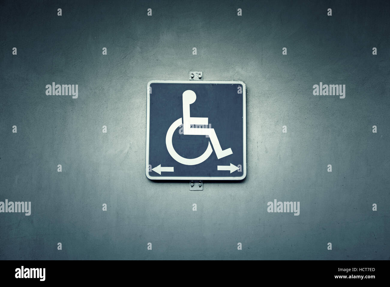 Handicapped sign, detail of an information signal, disabled Stock Photo ...