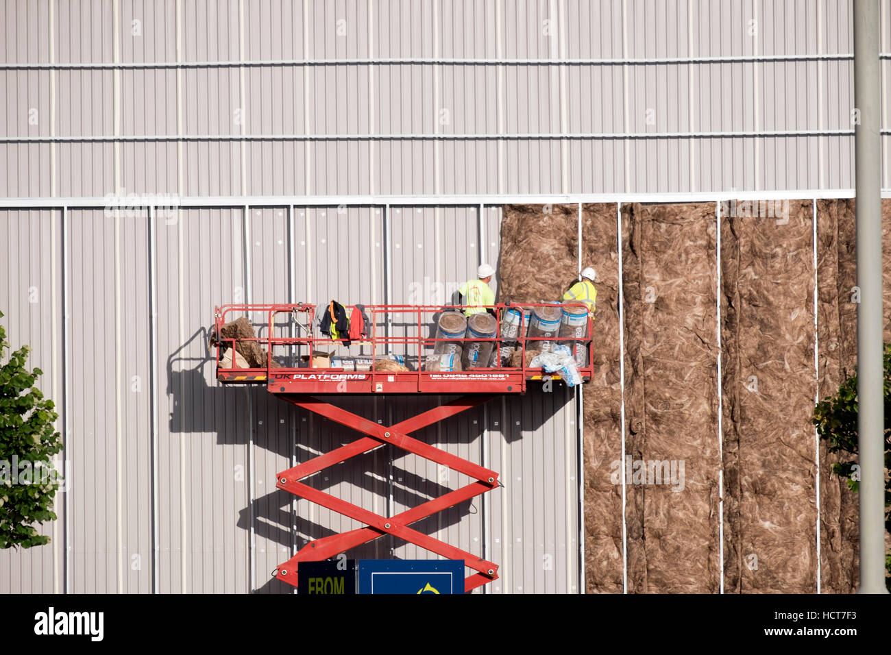 Warehouse Outside Paneling and Insulation Stock Photo - Alamy