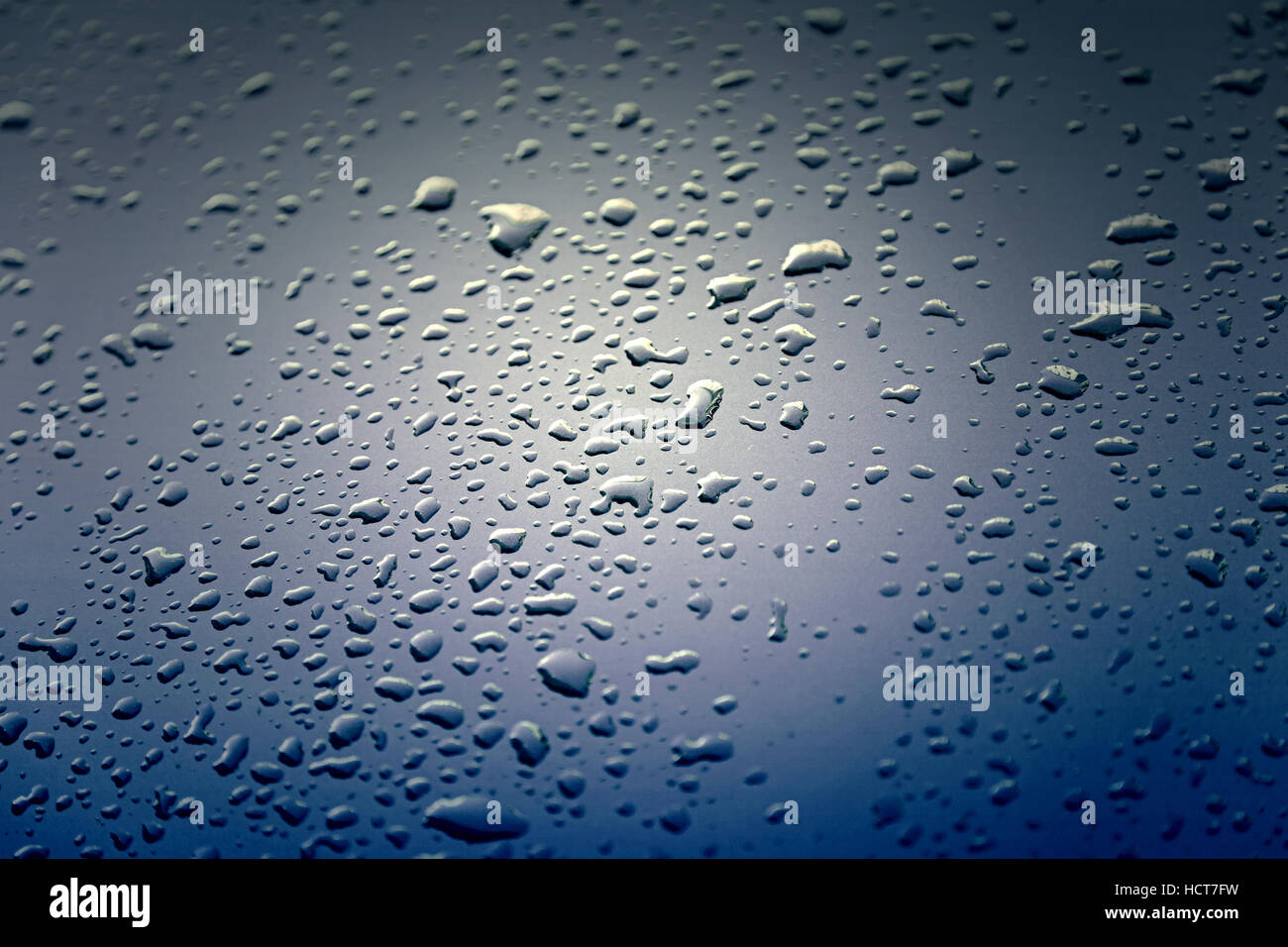 Water drops on the metal, a metal surface detail color by drops of ...