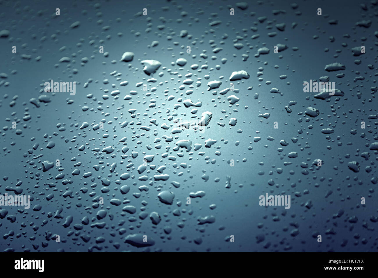 Water drops on the metal, a metal surface detail color by drops of ...