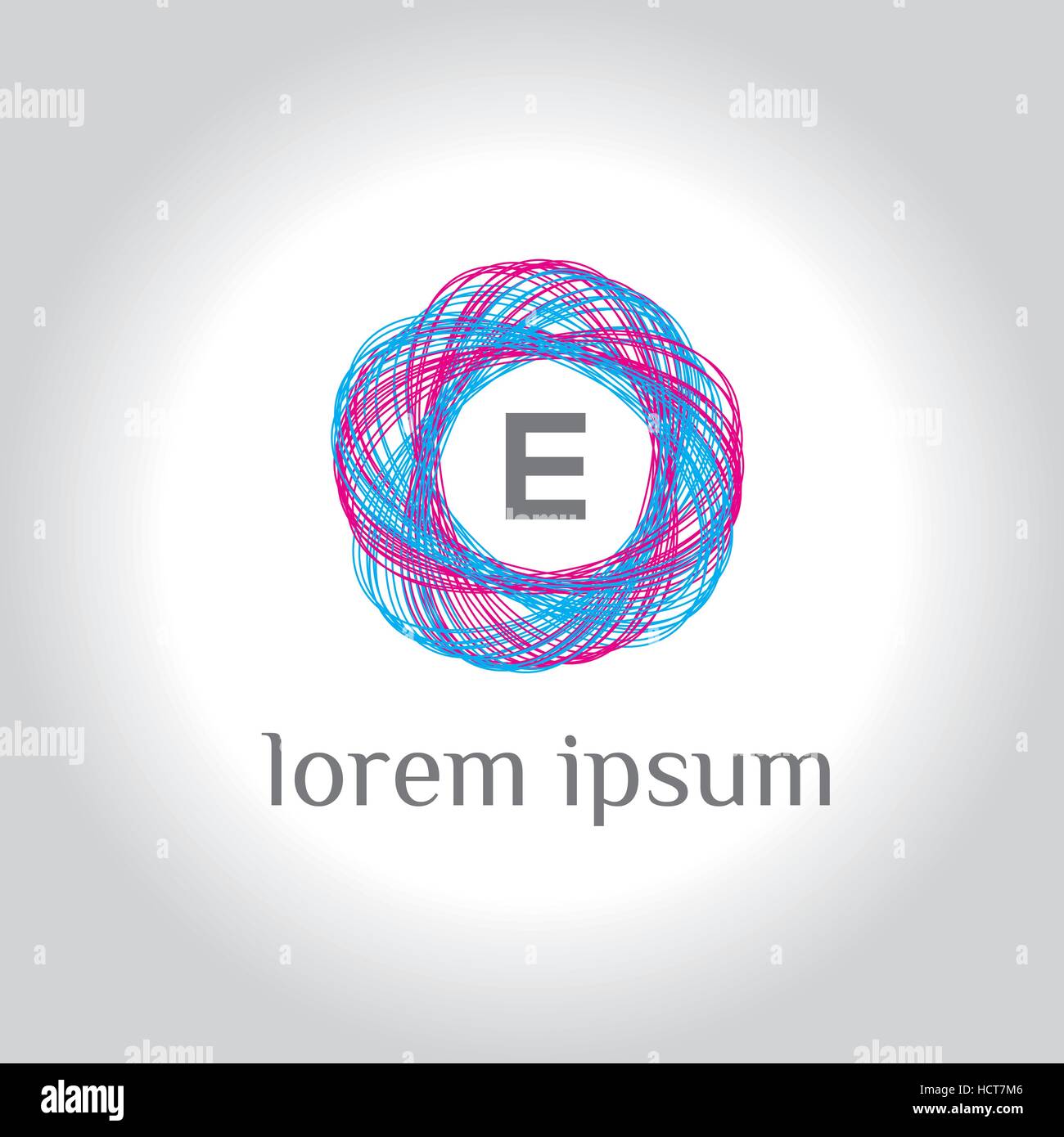 E letter business vector logo design. Initial letter brand identity ...