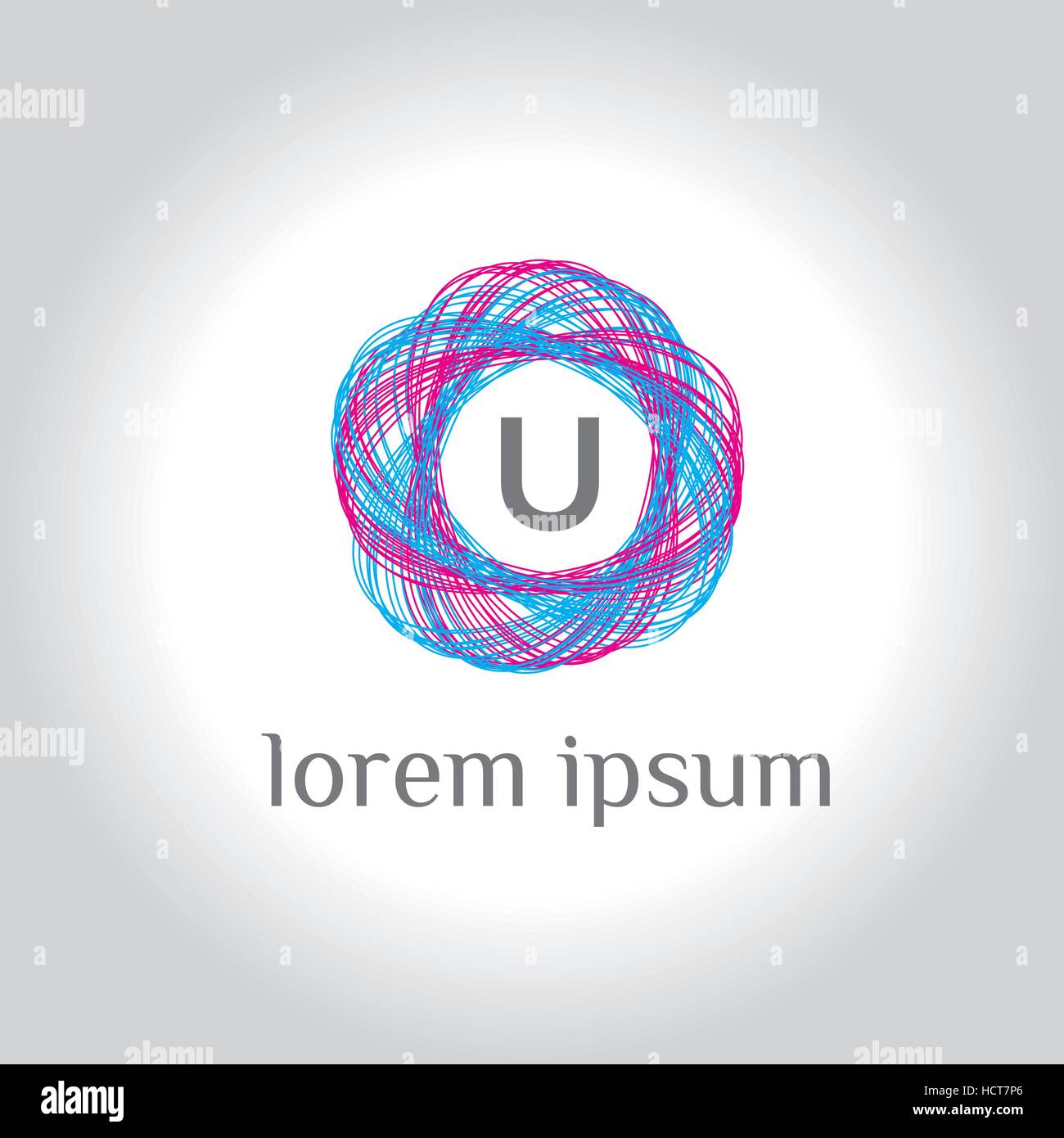 U letter business vector logo design. Initial letter brand identity ...