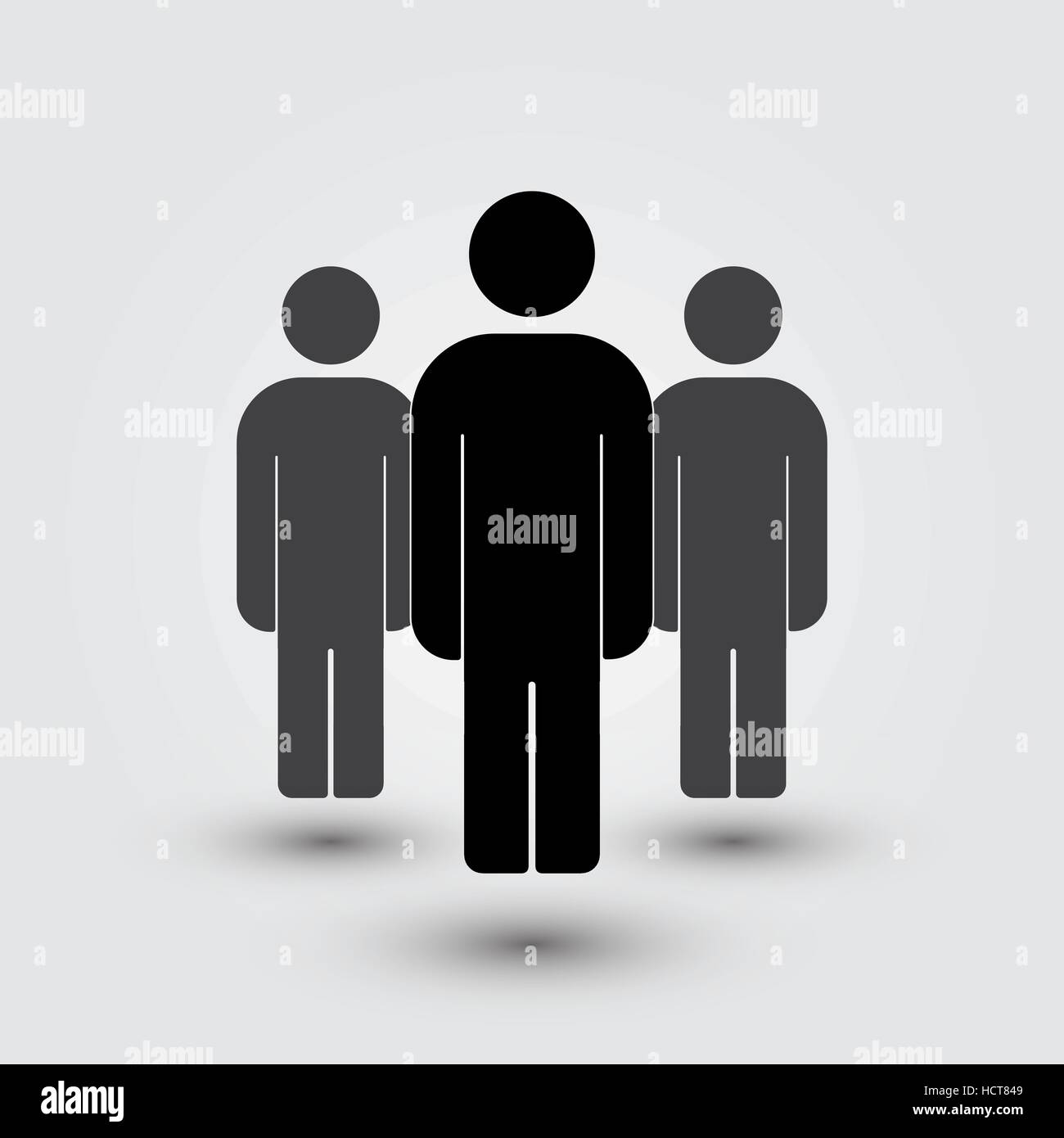 Illustration of crowd of people - icon silhouettes vector Stock Vector ...