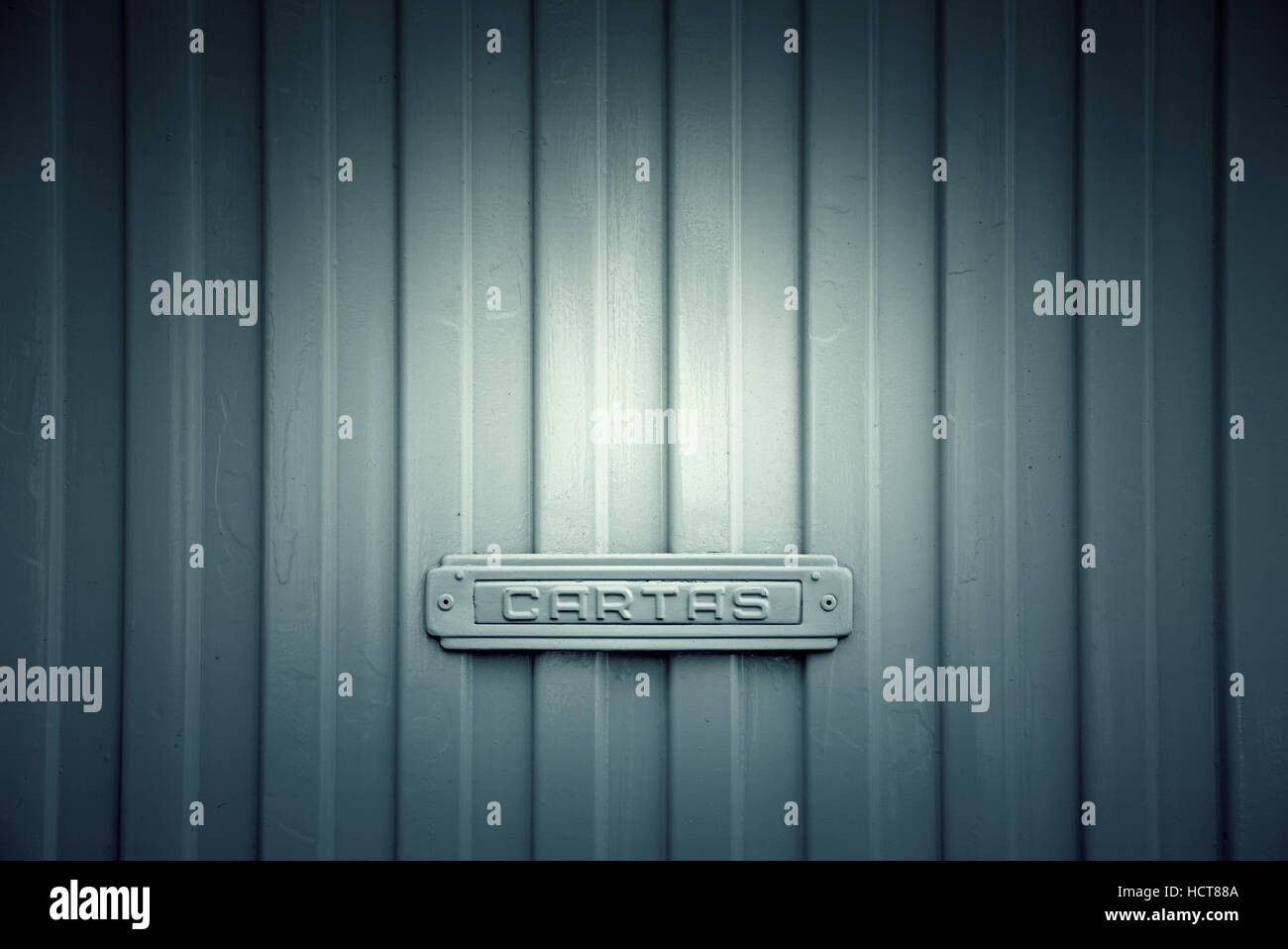 Postbox on a door detail mailbox outside the door, communication Stock ...