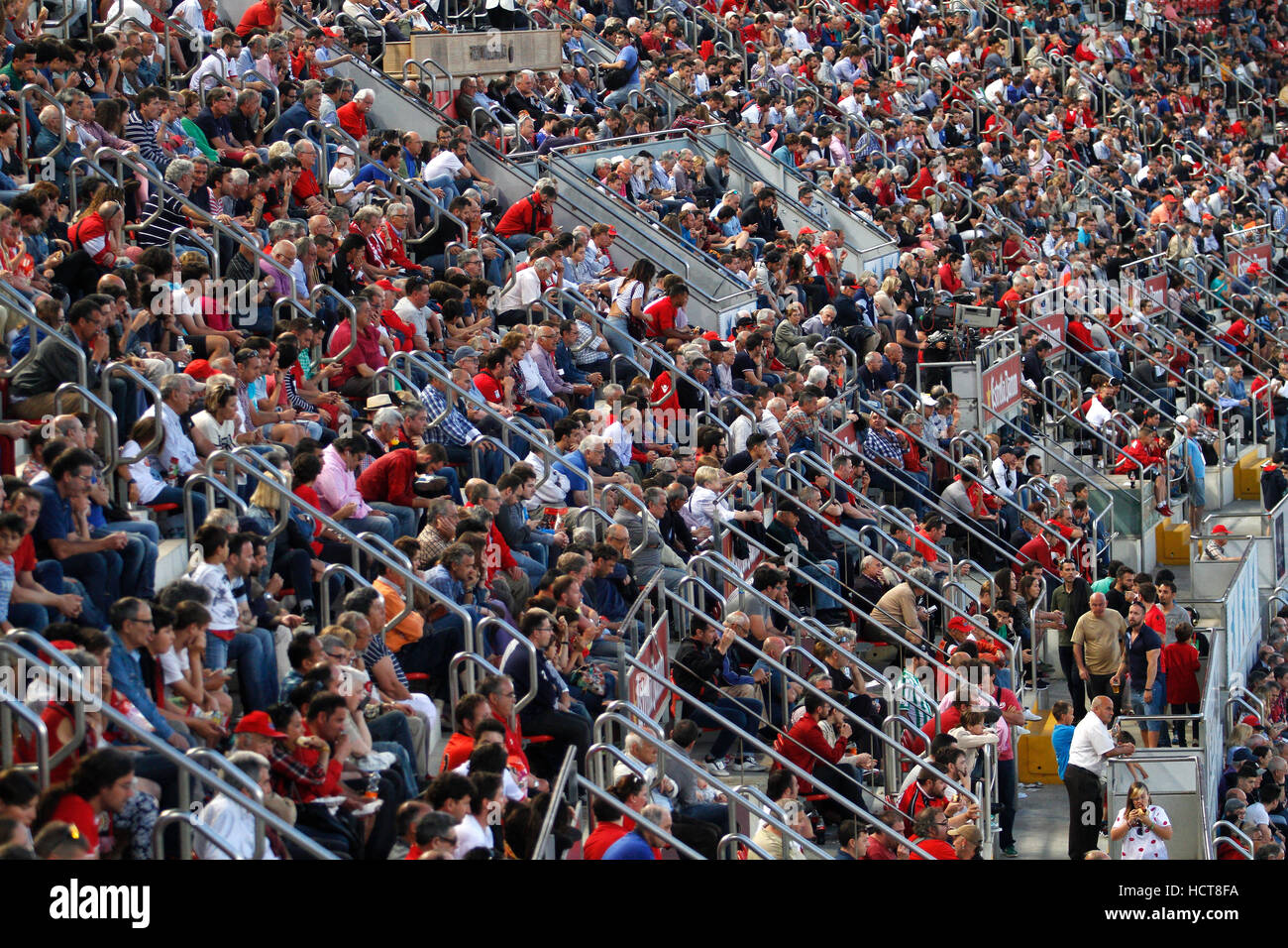 Crowd of spectators in the stands of the football field Stock Photo - Alamy
