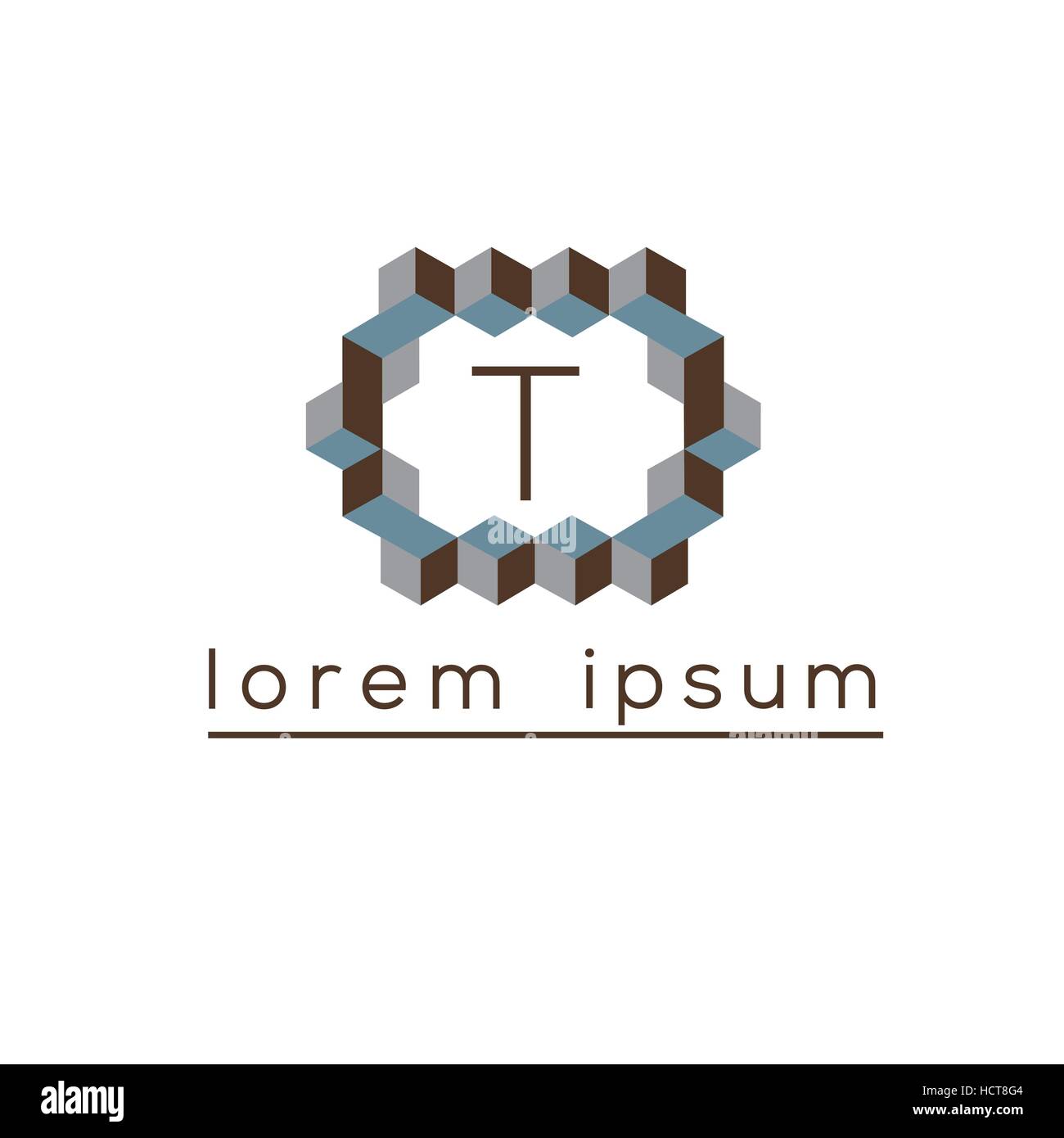 T letter business vector logo design. Initial letter brand identity ...