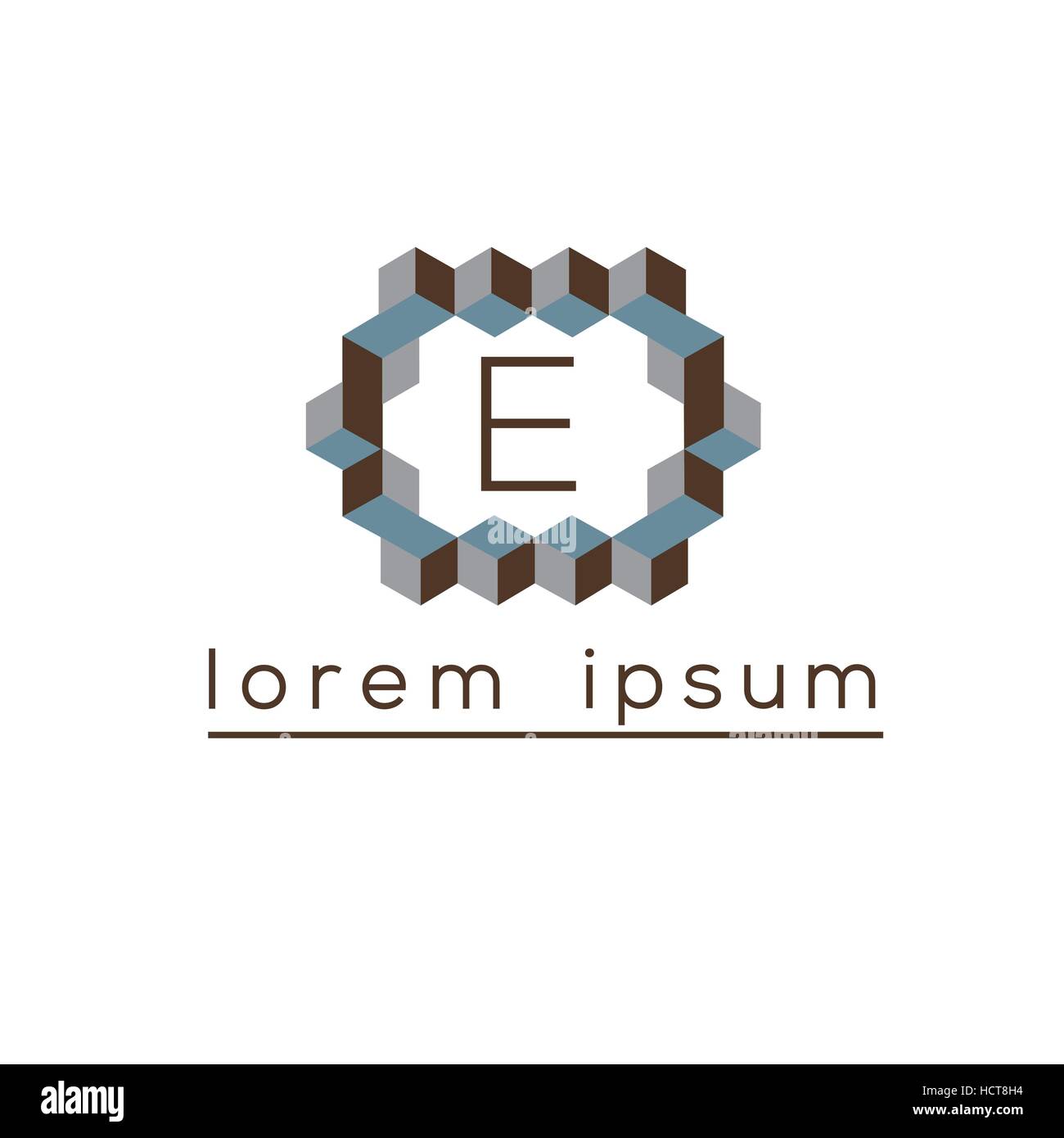 E letter business vector logo design. Initial letter brand identity ...