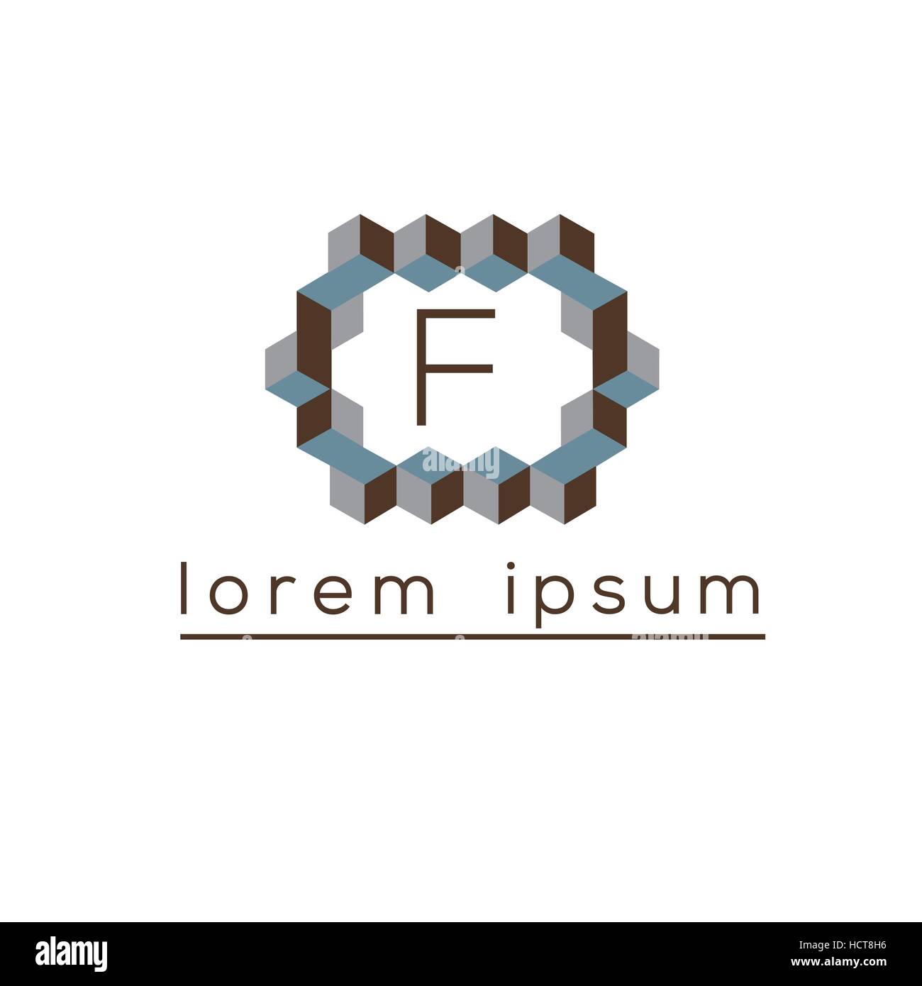 F letter business vector logo design. Initial letter brand identity ...