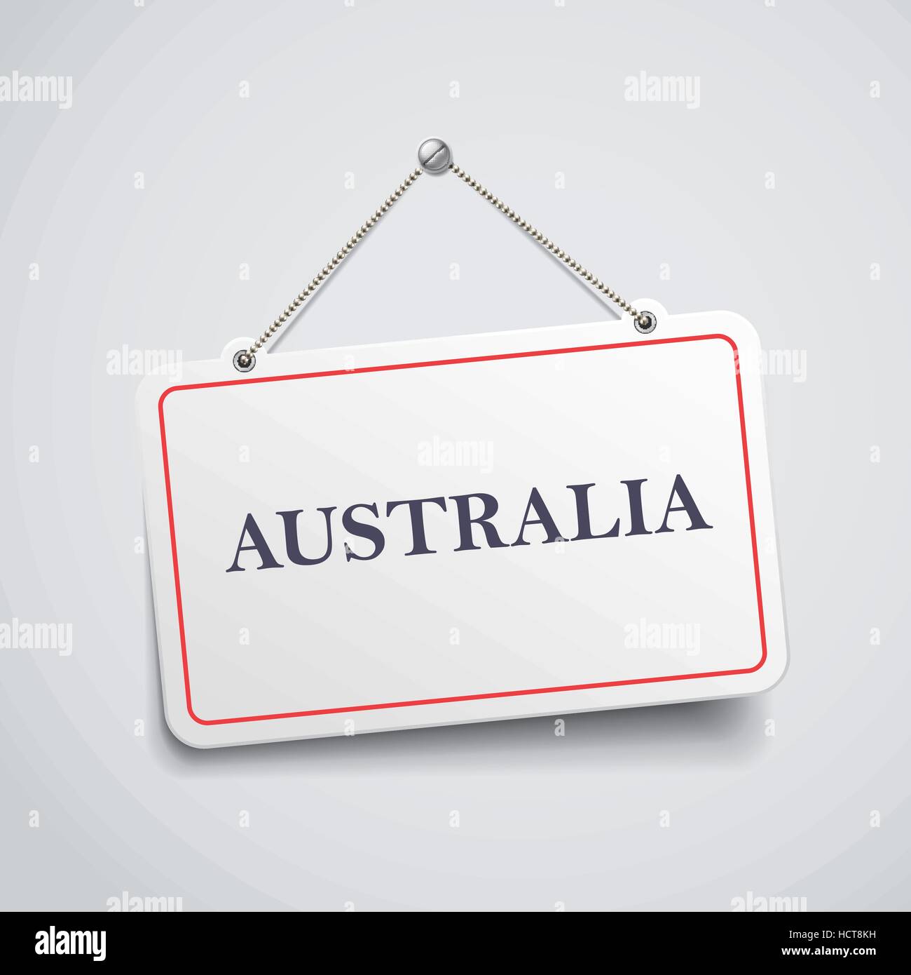 Australia hanging sign isolated on white wall Stock Vector Image & Art ...