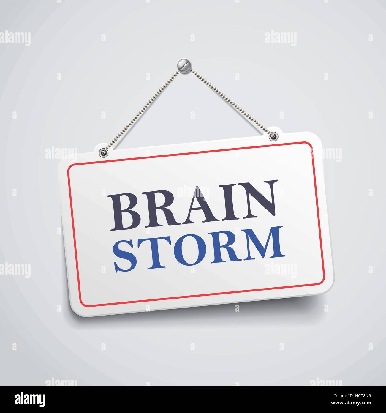 brainstorm hanging sign isolated on white wall Stock Vector Image & Art ...