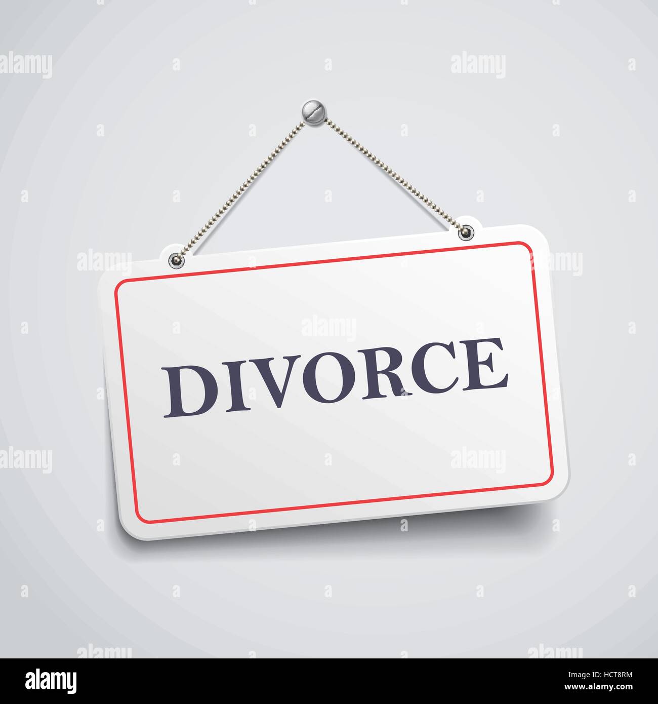divorce hanging sign isolated on white wall Stock Vector Image & Art ...
