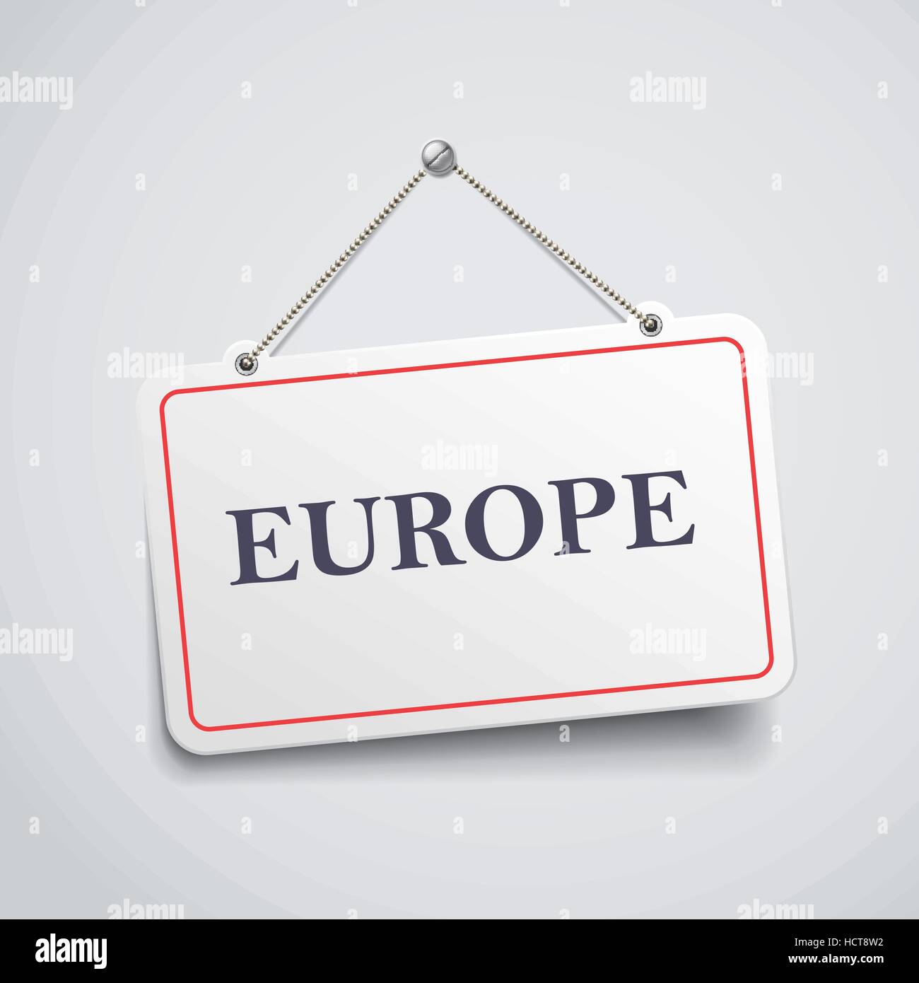 europe hanging sign isolated on white wall Stock Vector Image & Art - Alamy