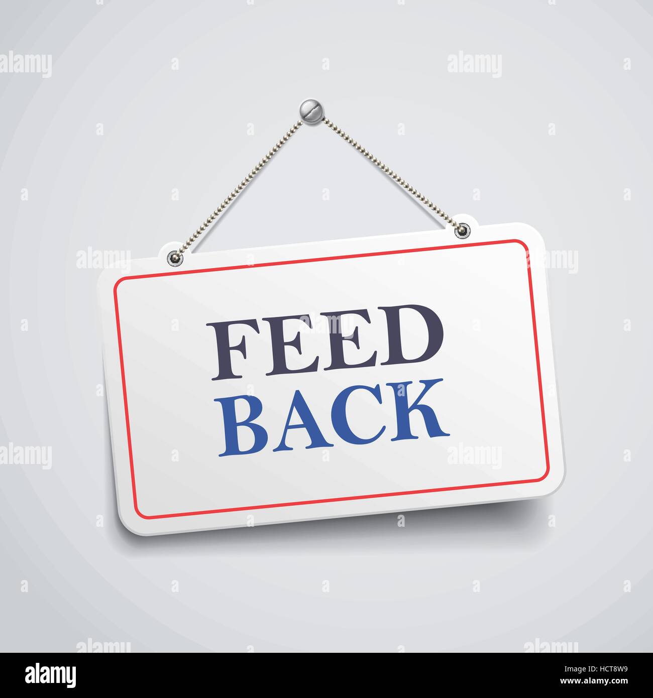feedback hanging sign isolated on white wall Stock Vector Image & Art ...